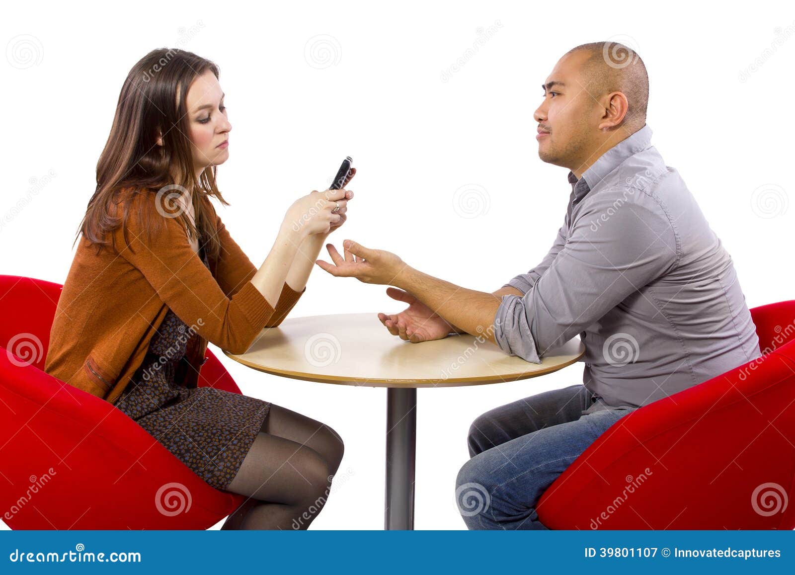 Bored Date stock image. Image of attractive, girlfriend - 39801107