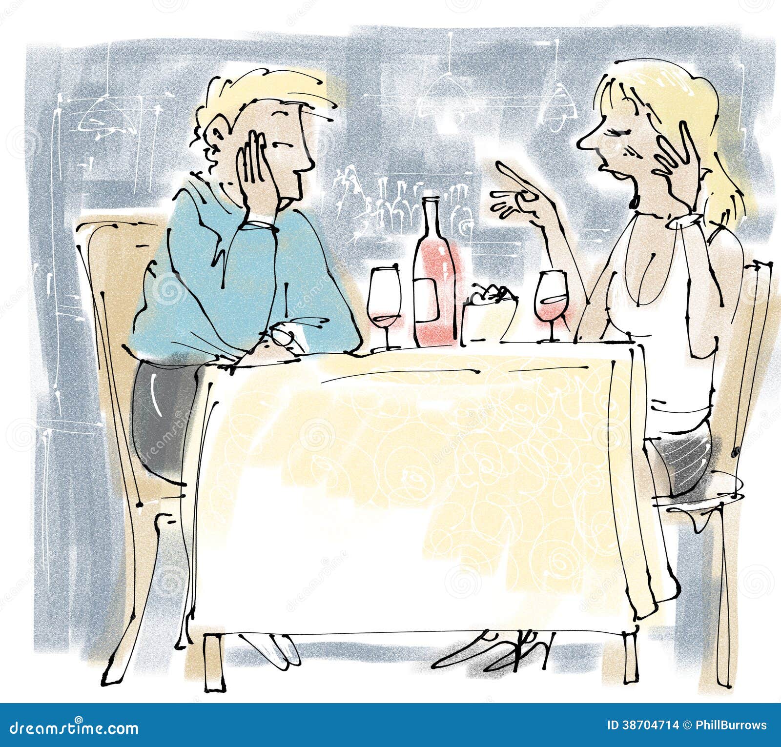 Bored date stock illustration. Illustration of distant - 38704714