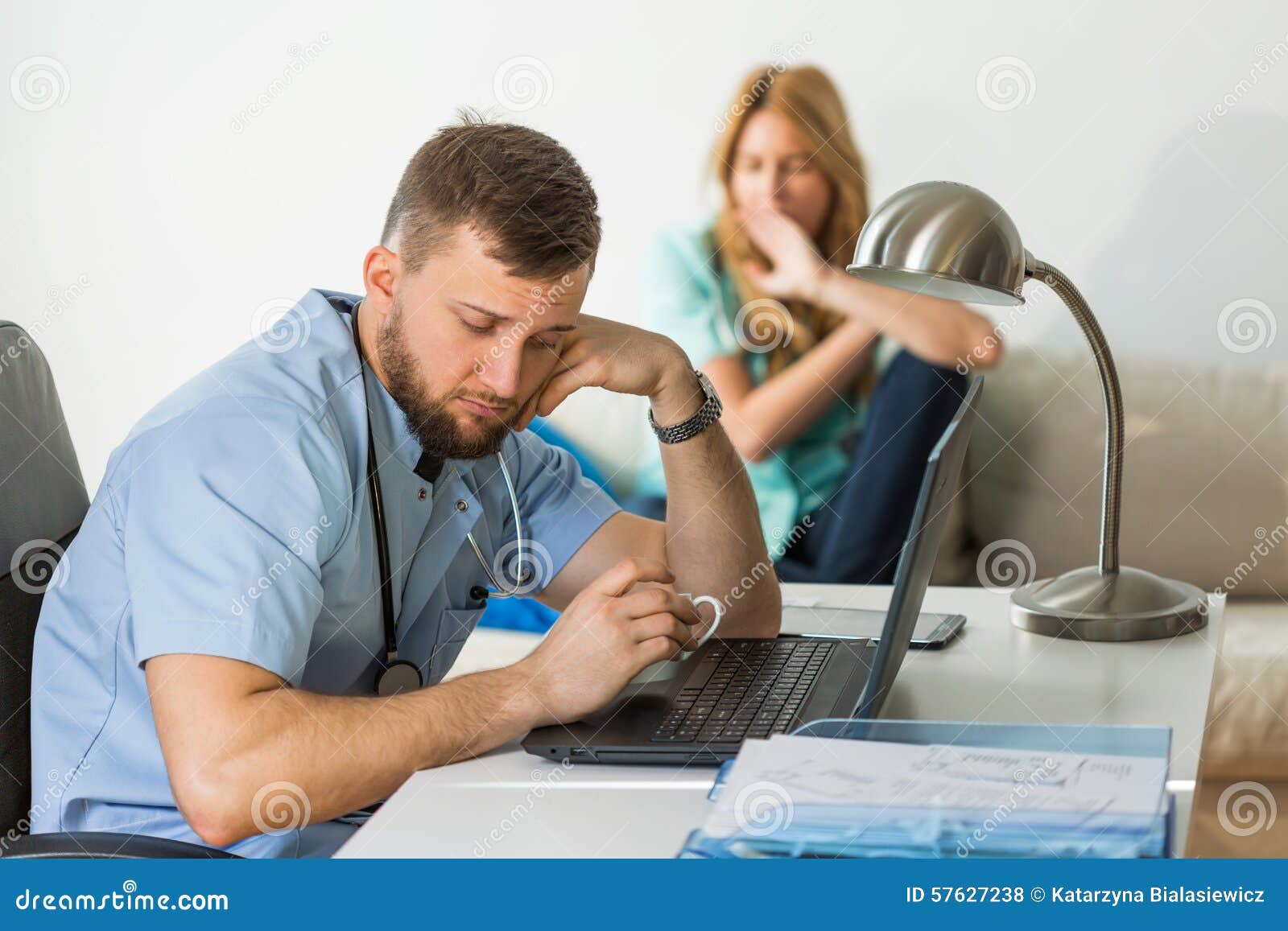 Bored Doctors in the Office Stock Photo - Image of boredom, overworking ...