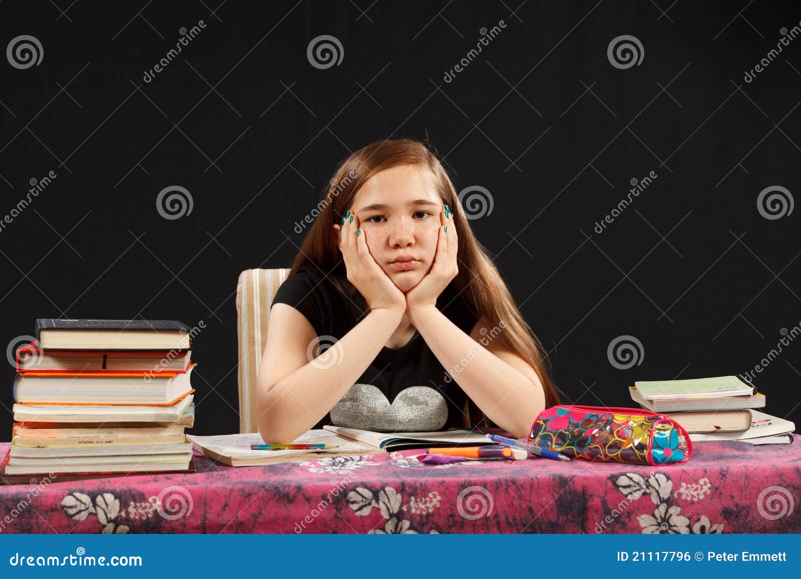 Bored of doing Homework stock photo. Image of homework - 21117796