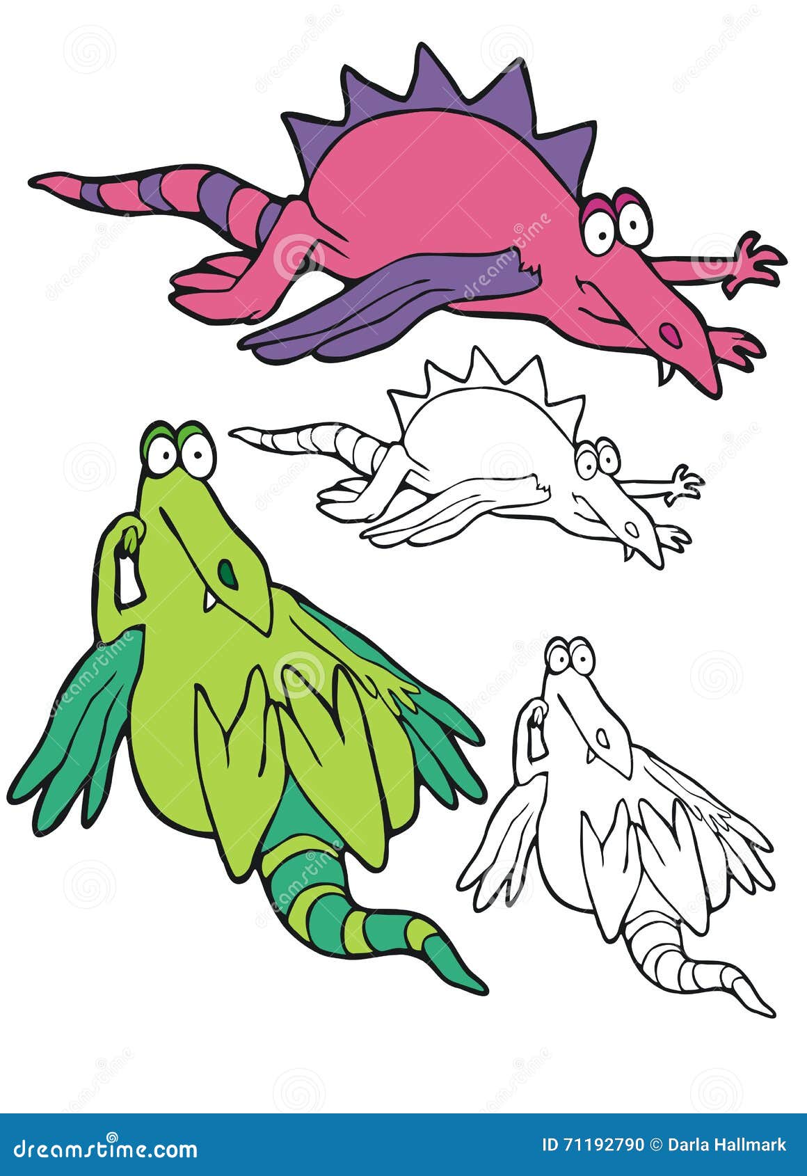 Bored Dragons stock vector. Illustration of boredom, laying - 71192790