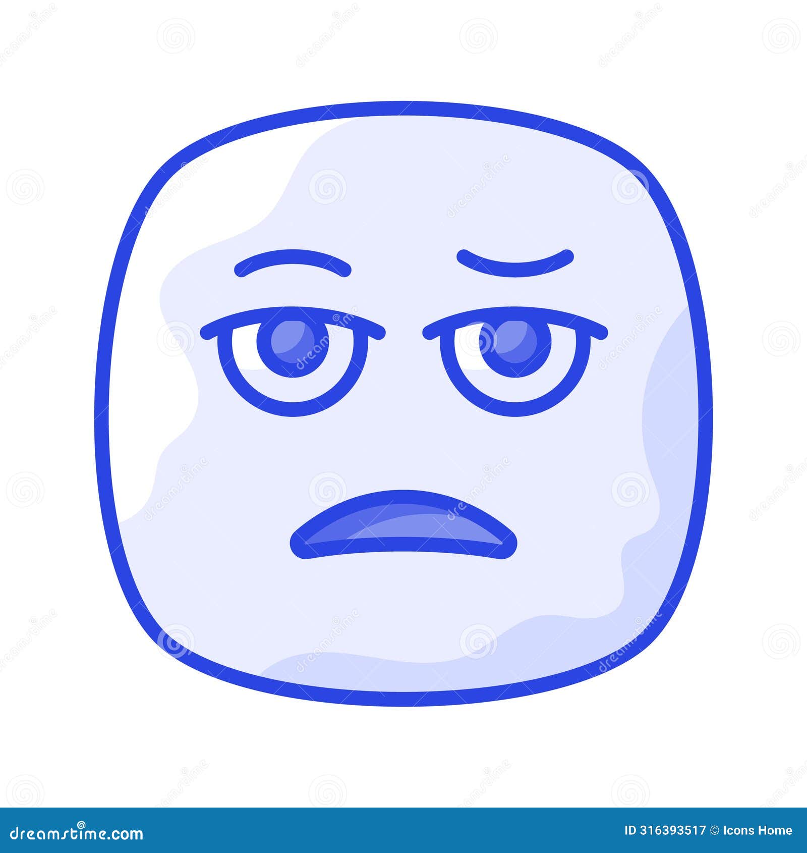 Bored Face Expression, Icon of Bored Emoji, Premium Vector Stock Vector ...