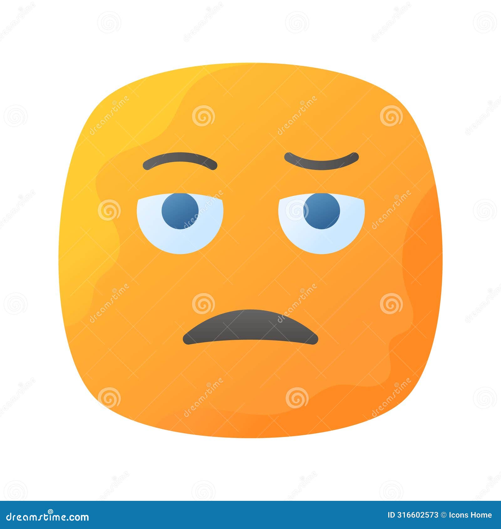 Bored Face Expression, Icon of Bored Emoji, Premium Vector Stock Vector ...