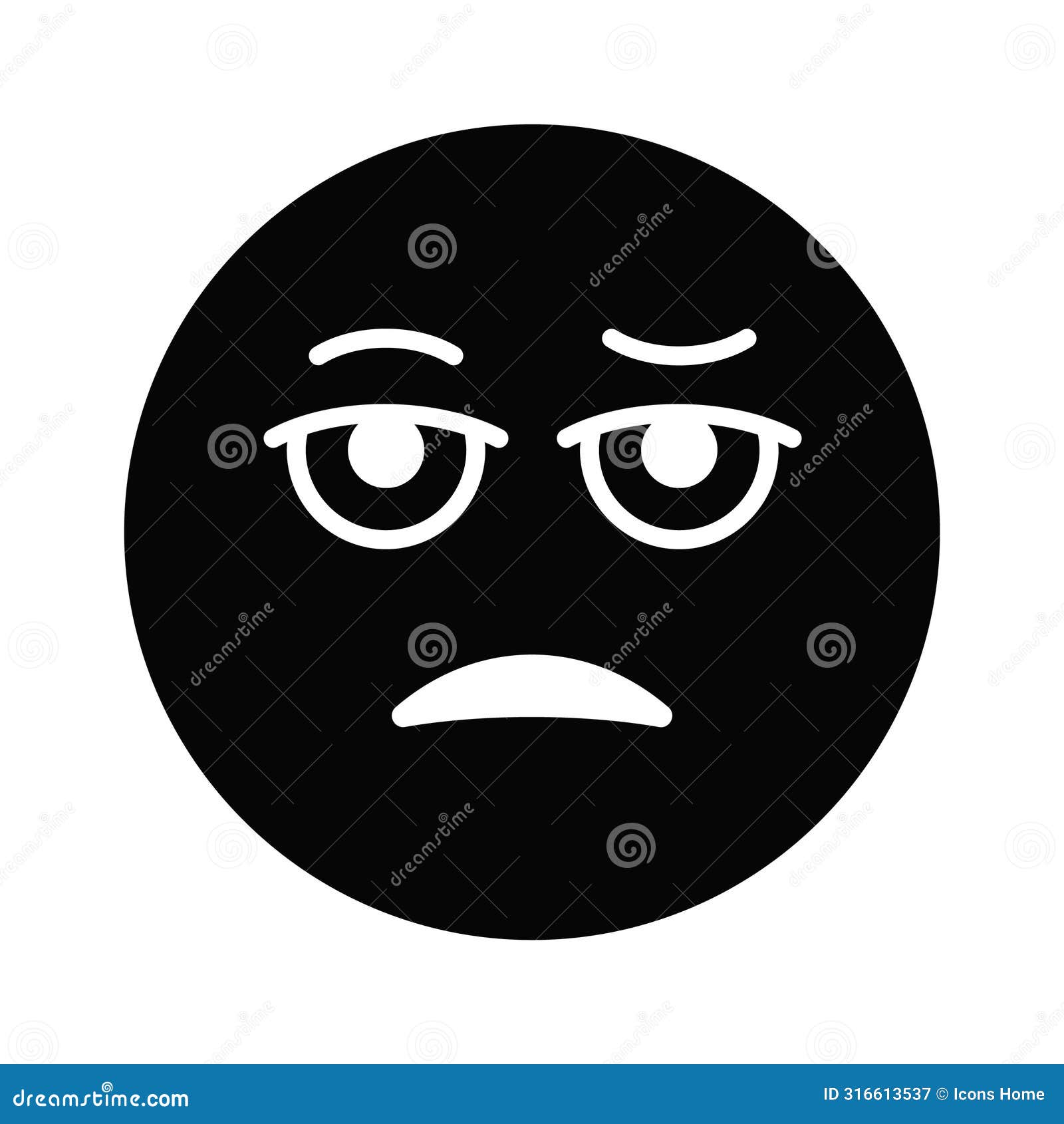 Bored Face Expression, Icon of Bored Emoji, Premium Vector Stock Vector ...