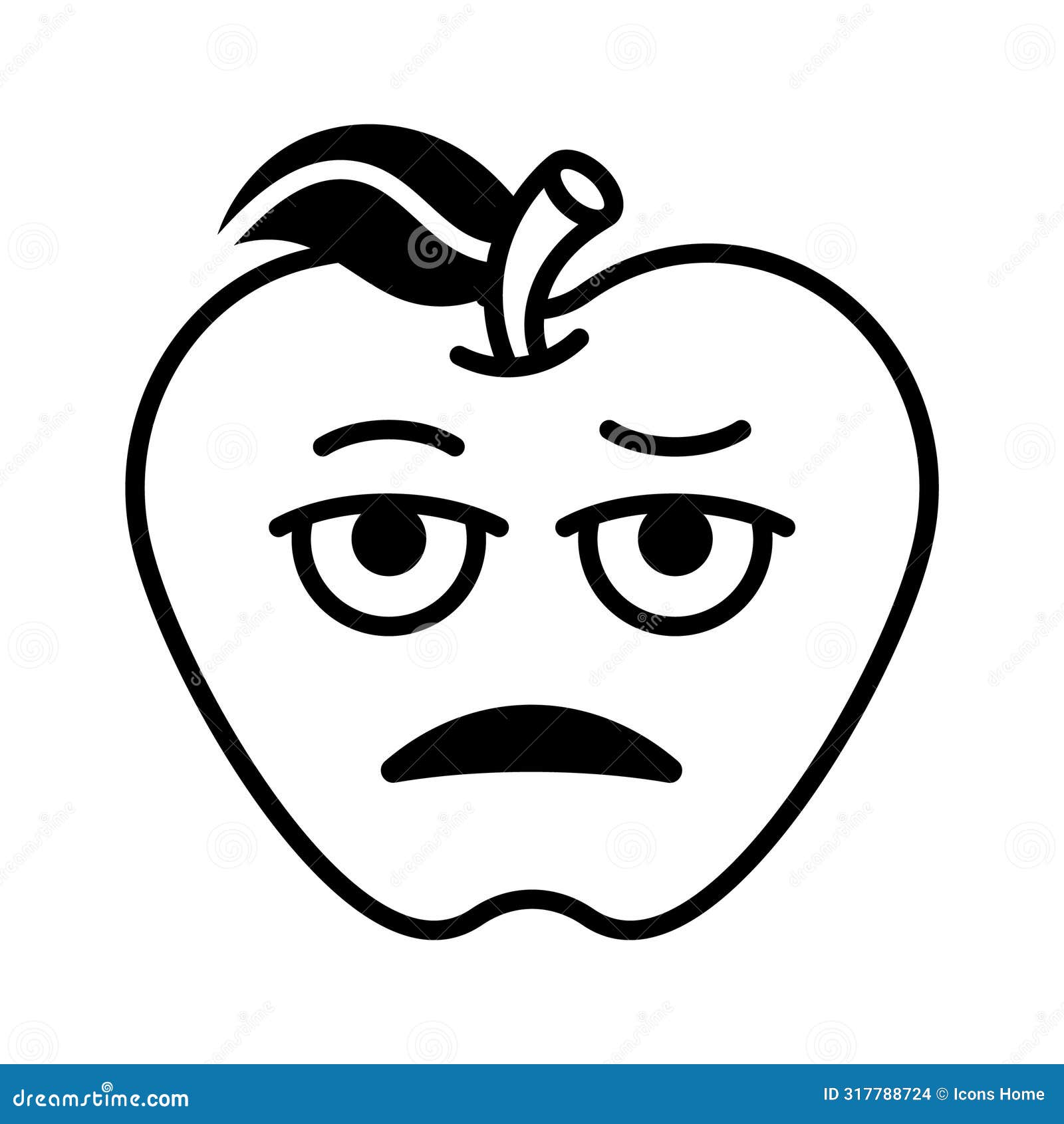 Bored Face Expression, Icon of Bored Emoji, Premium Vector Stock Vector ...