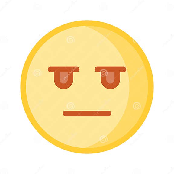 Bored Face Expression, Icon of Bored Emoji, Premium Vector Stock Vector ...