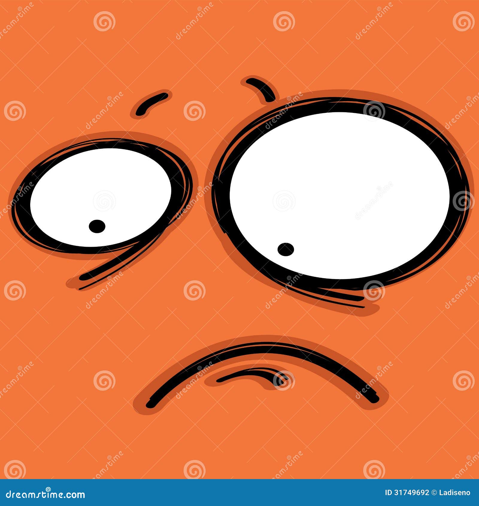Bored Face Emoticon Filled Outline Icon Cartoon Vector | CartoonDealer ...