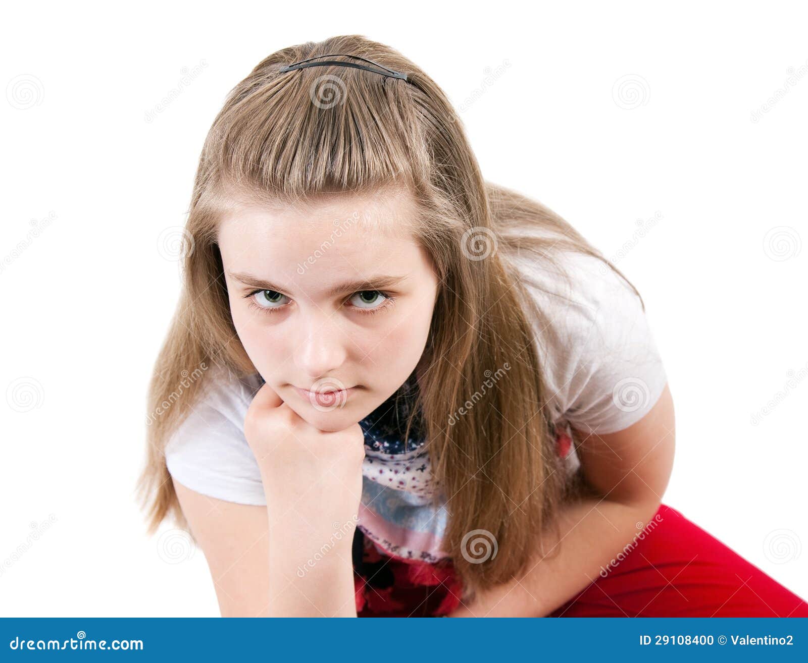 Bored girl stock photo. Image of attractive, unhappy - 29108400