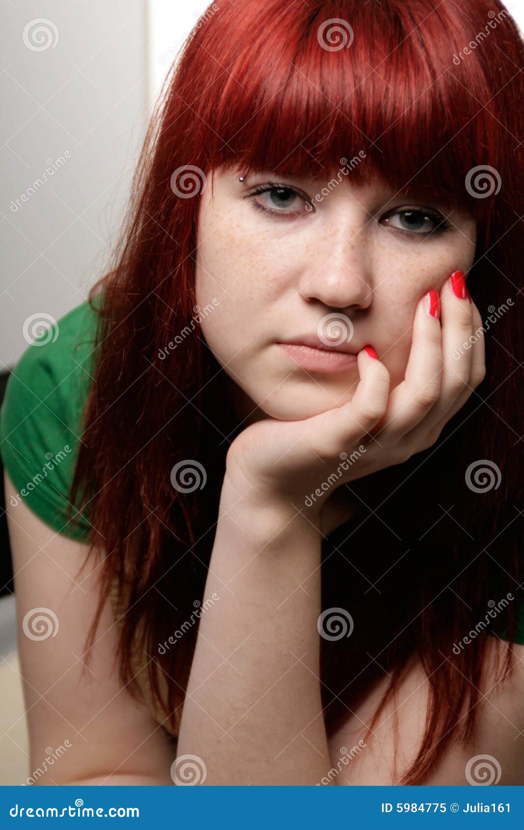Bored girl stock image. Image of expect, woman, pierce - 5984775