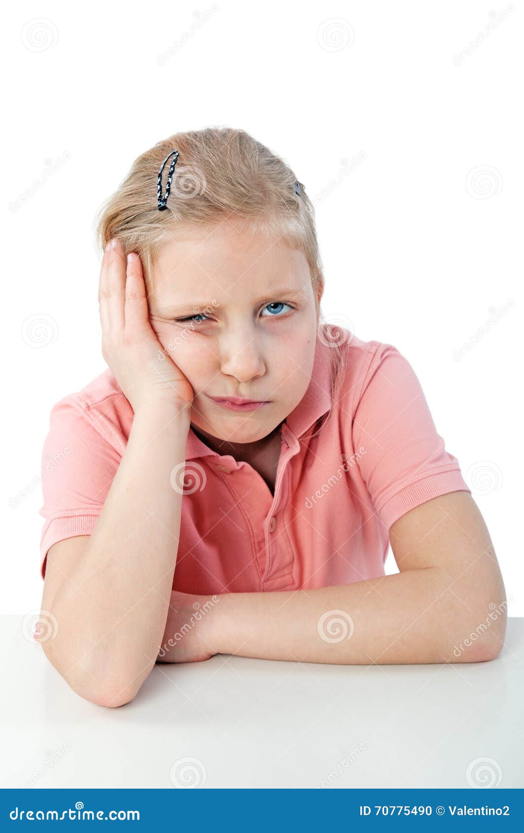 Bored girl stock photo. Image of white, expression, little - 70775490