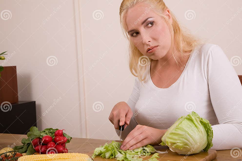 Bored in the kitchen stock photo. Image of cooking, work - 2856054