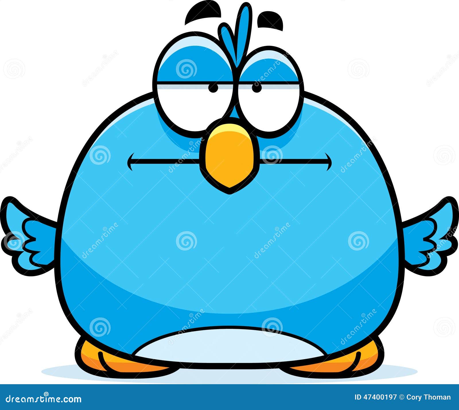 Bored Little Bluebird stock vector. Illustration of animal - 47400197