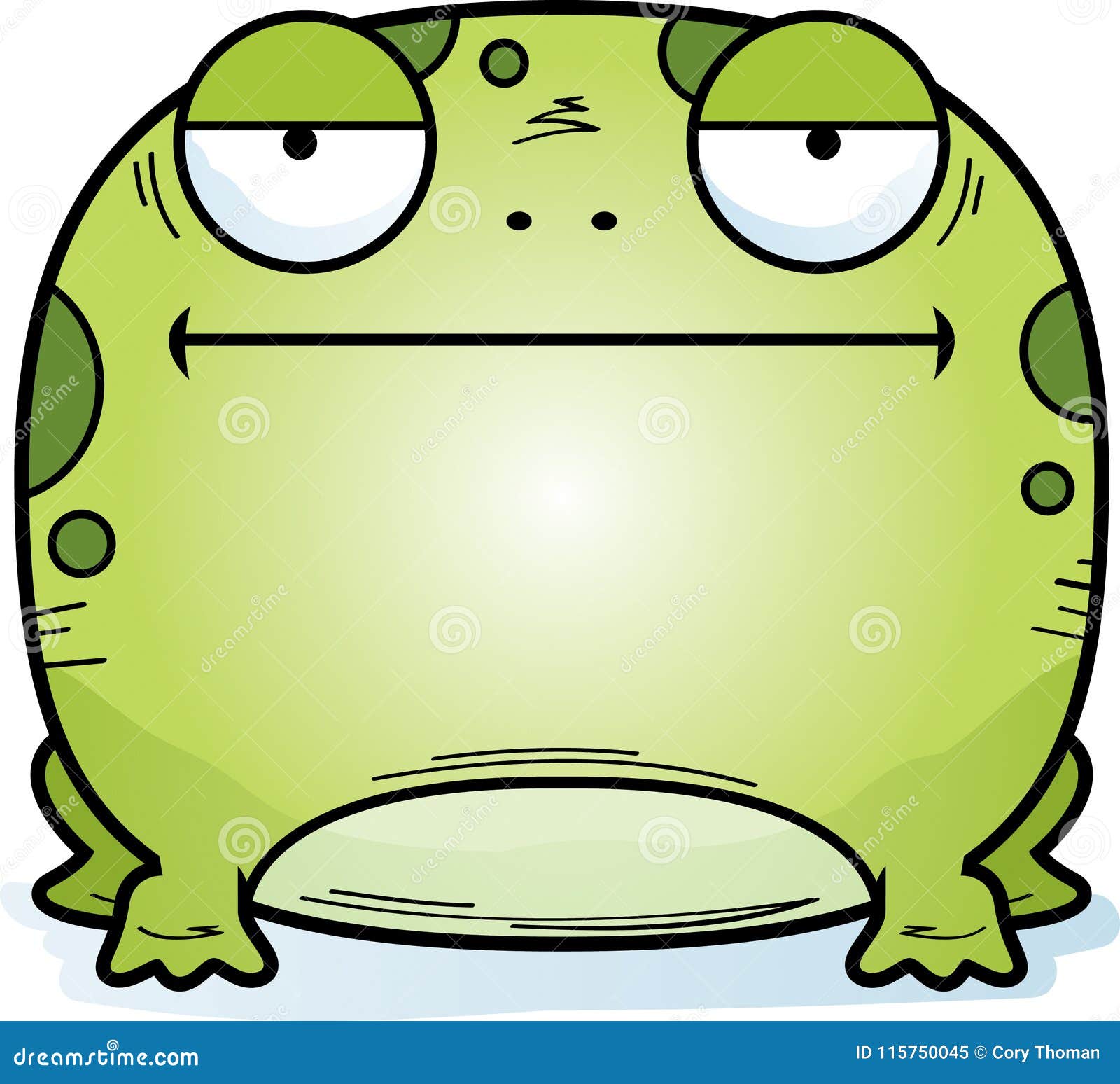 Bored Little Frog stock vector. Illustration of bored - 115750045