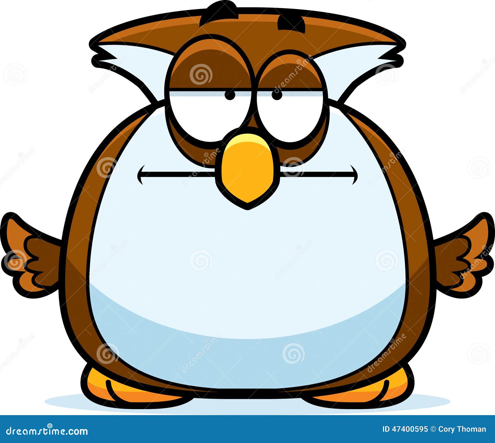 Bored Little Owl stock vector. Illustration of clipart - 47400595