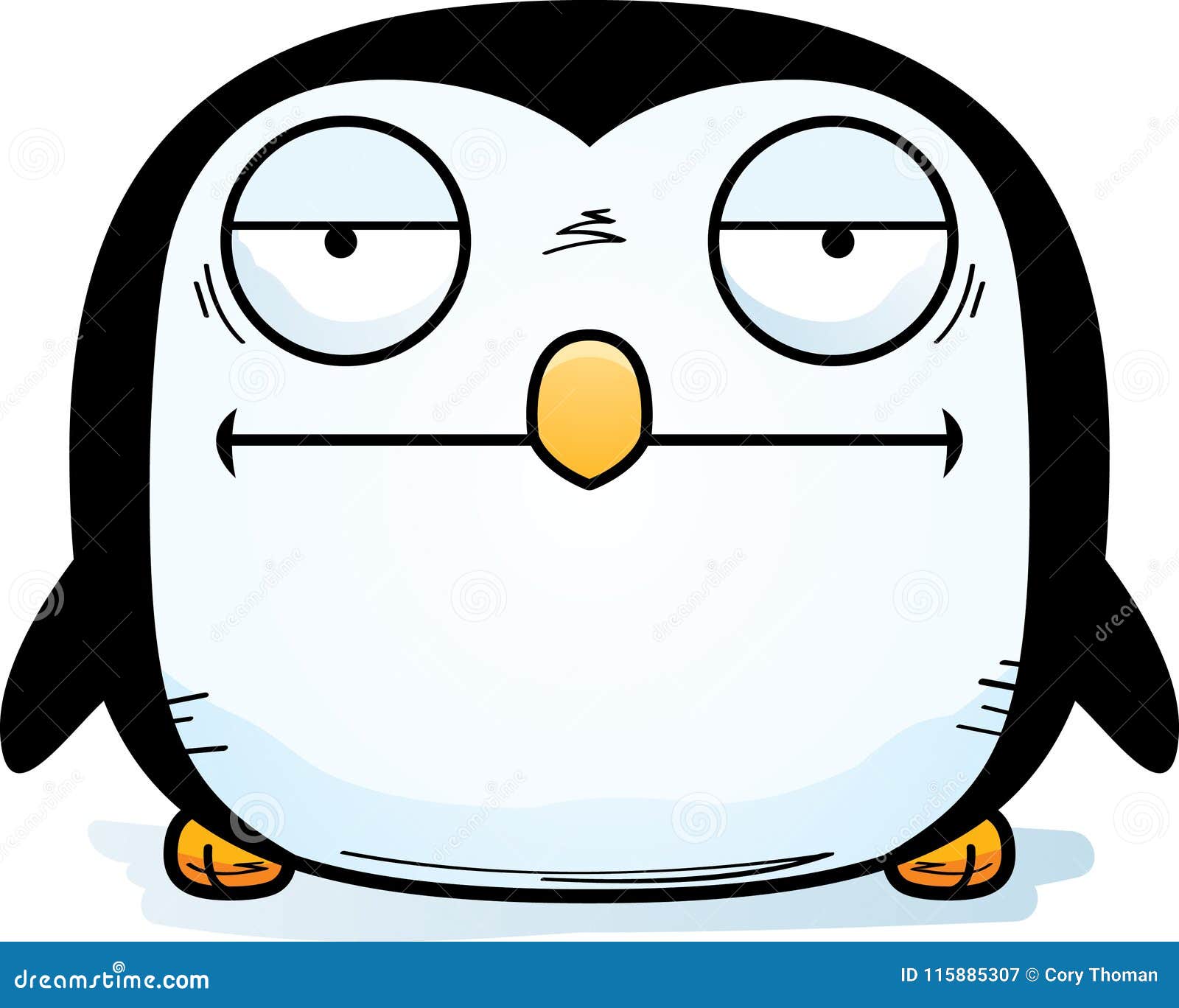 Bored Little Penguin stock vector. Illustration of bored - 115885307