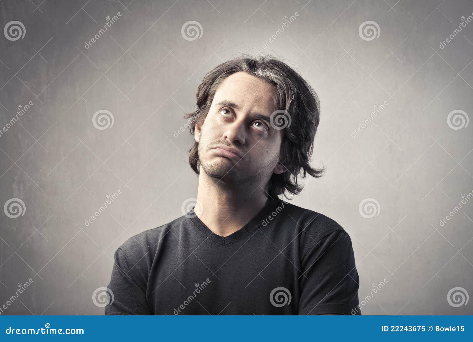 Bored man stock image. Image of adult, afraid, face, wall - 22243675