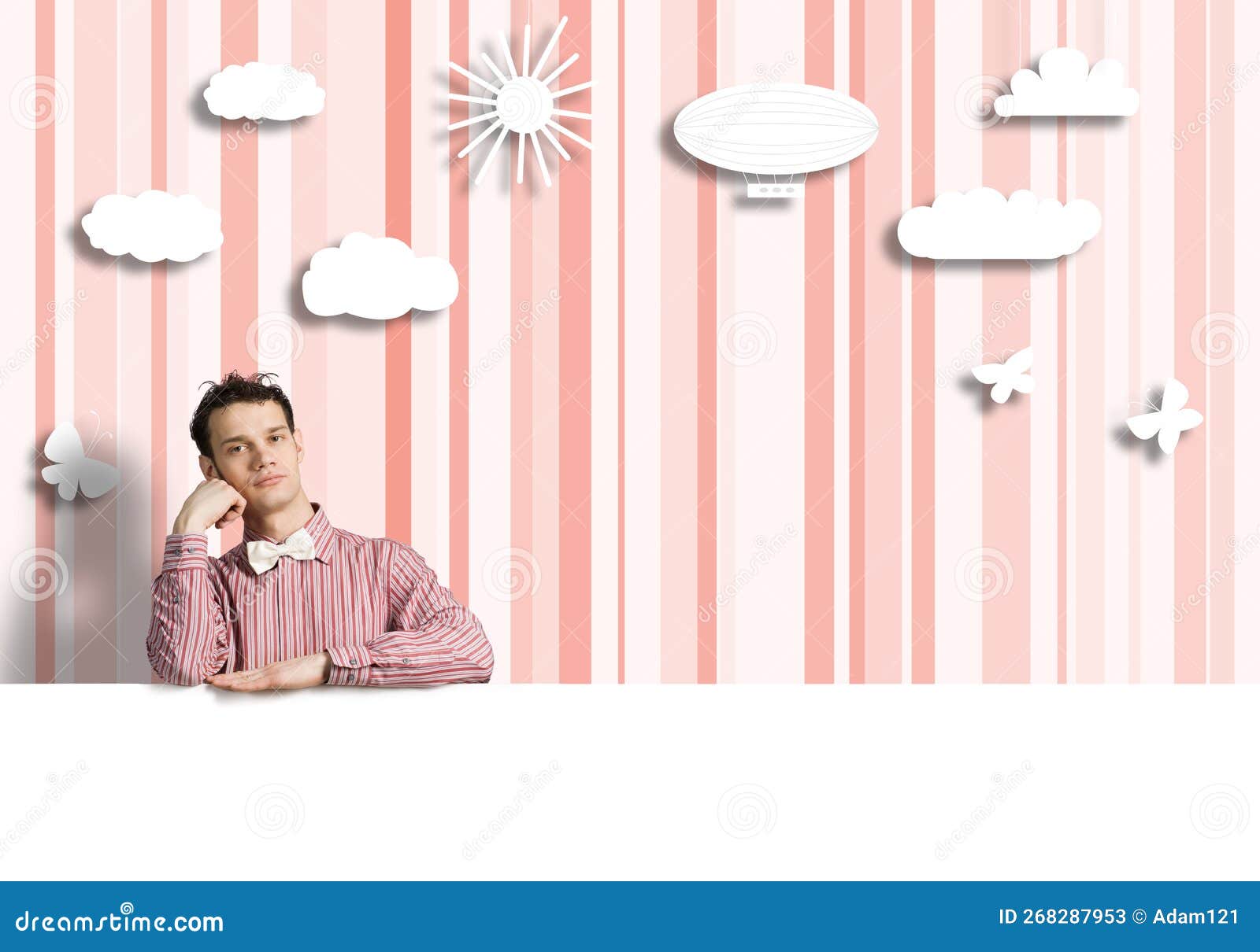 Bored man with banner stock image. Image of bored, people - 268287953