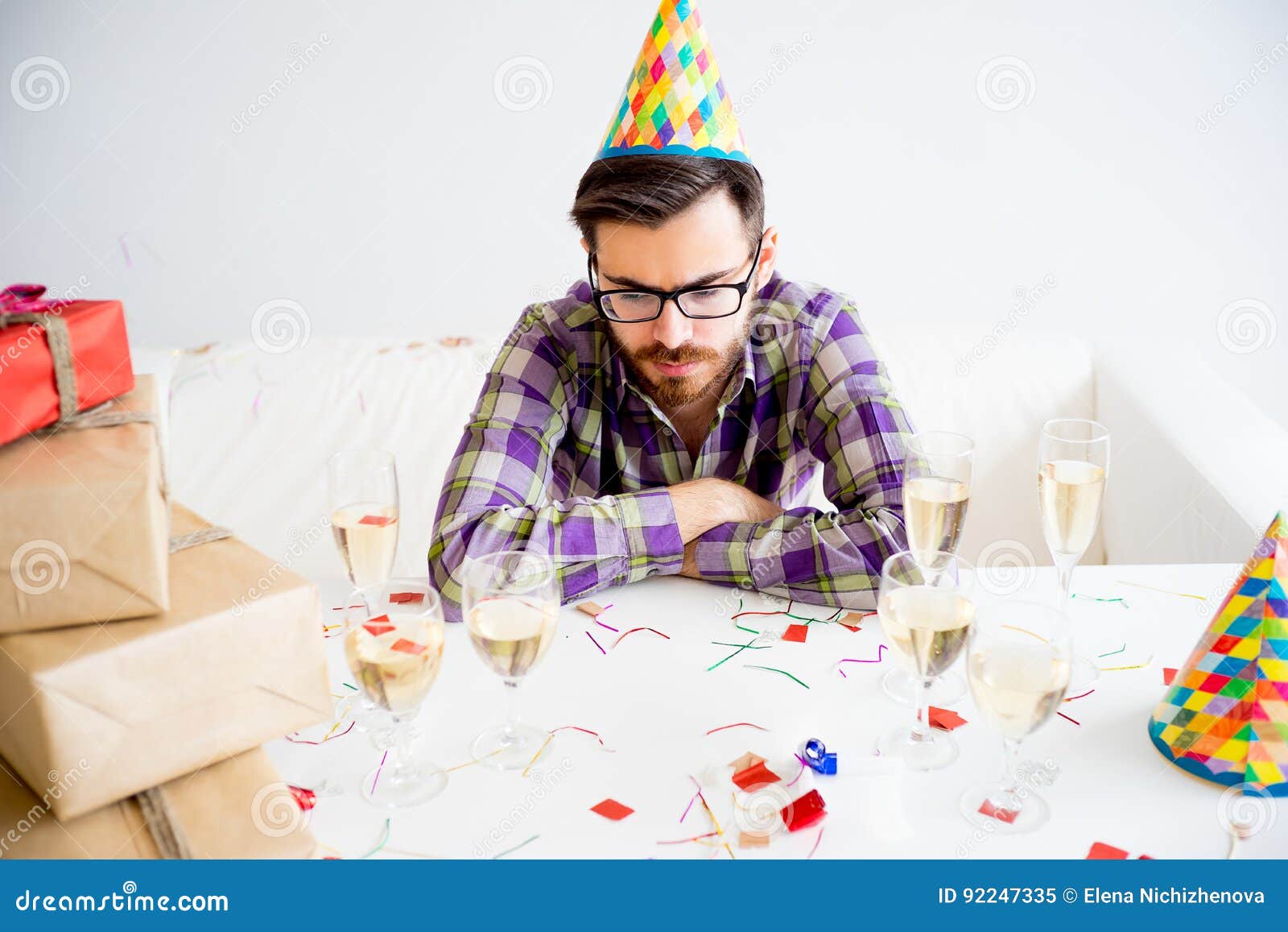 Bored man at party stock image. Image of person, lifestyle - 92247335