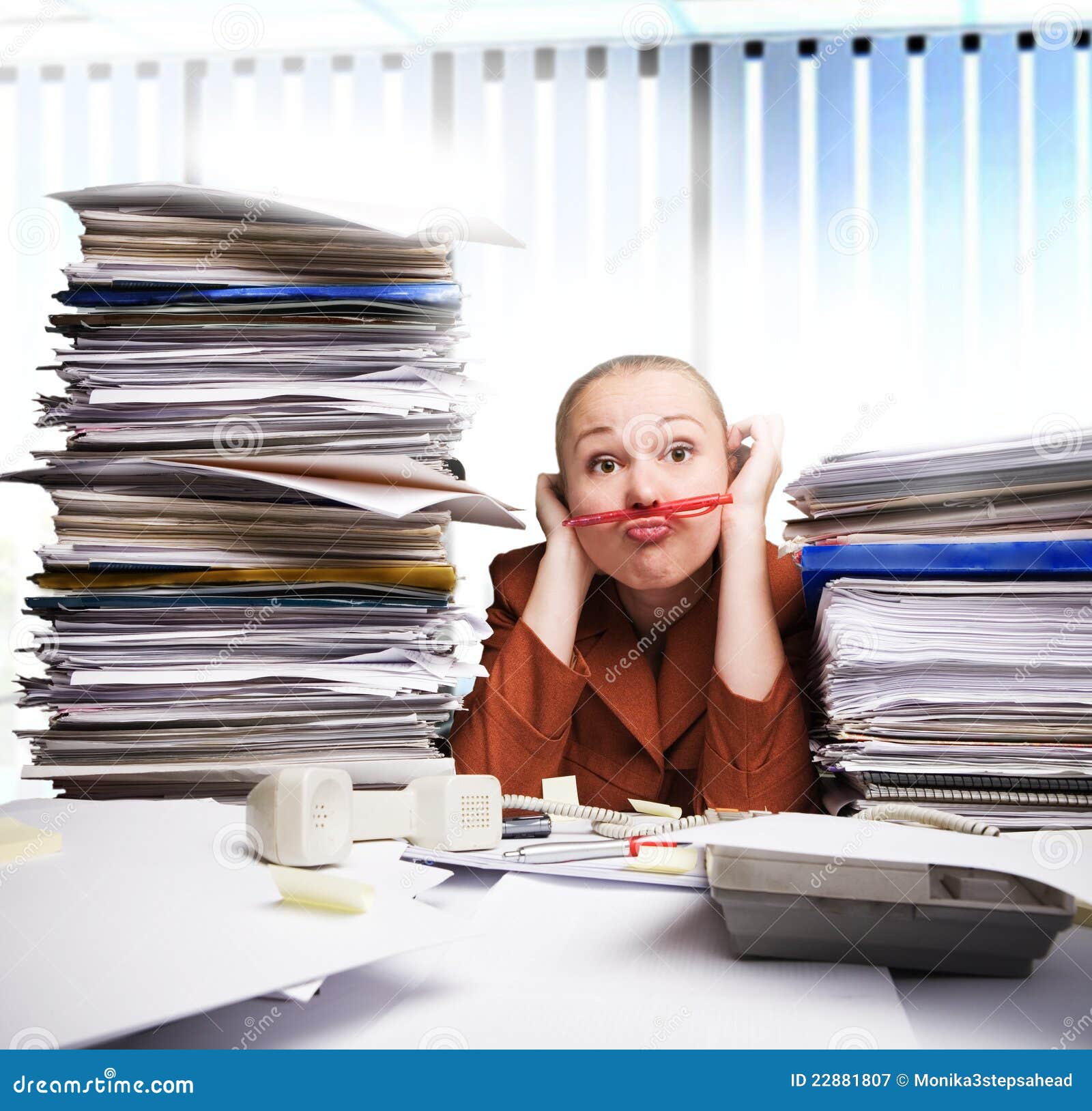 Bored at the office stock image. Image of worker, desk - 22881807