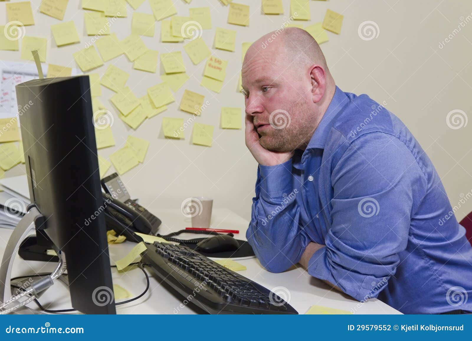 Bored Office Worker stock photo. Image of selective, boredom - 29579552