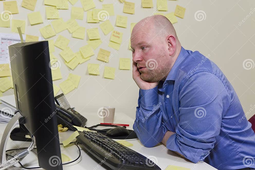 Bored Office Worker stock photo. Image of selective, boredom - 29579552