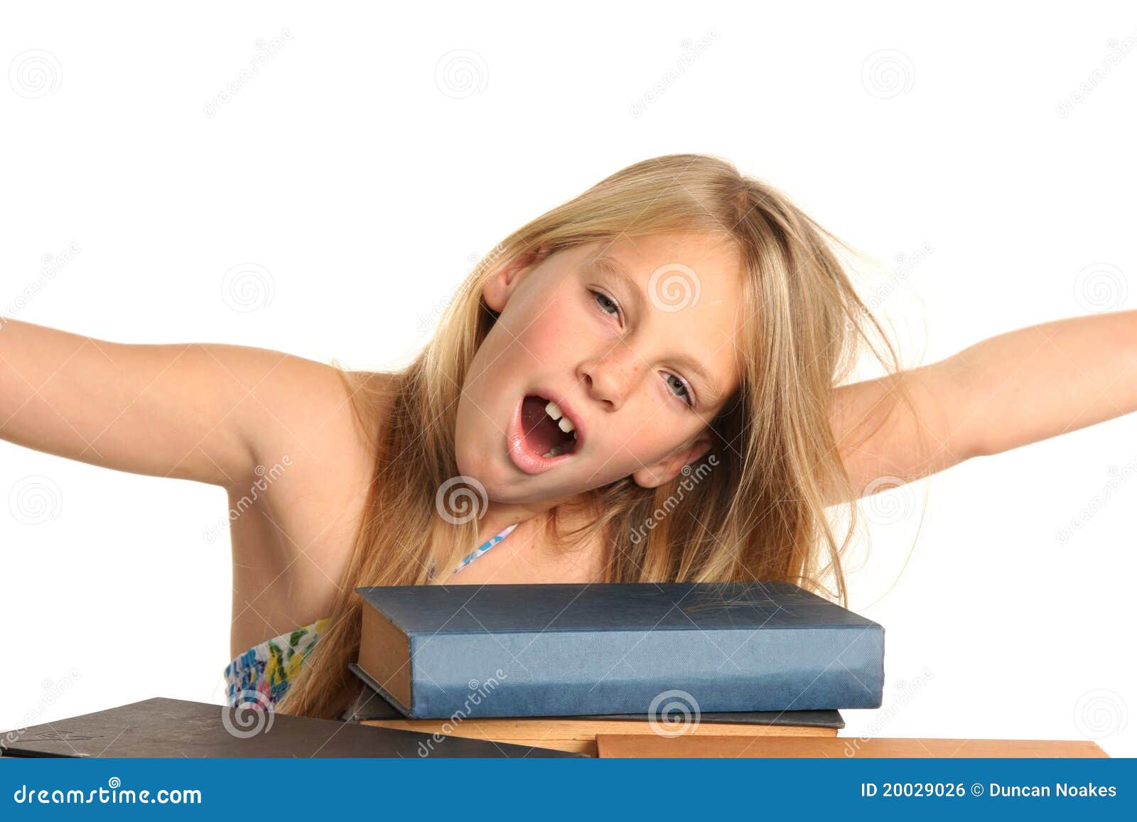 Bored Reader Girl stock photo. Image of bored, education - 20029026