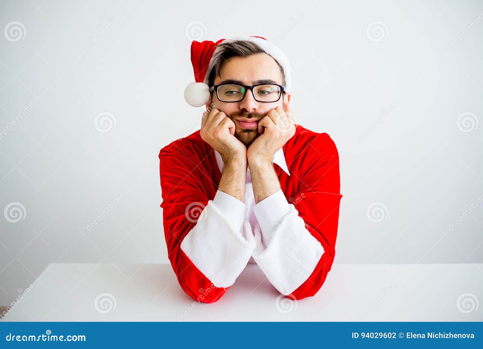 Bored Santa Claus stock photo. Image of beard, christmas - 94029602