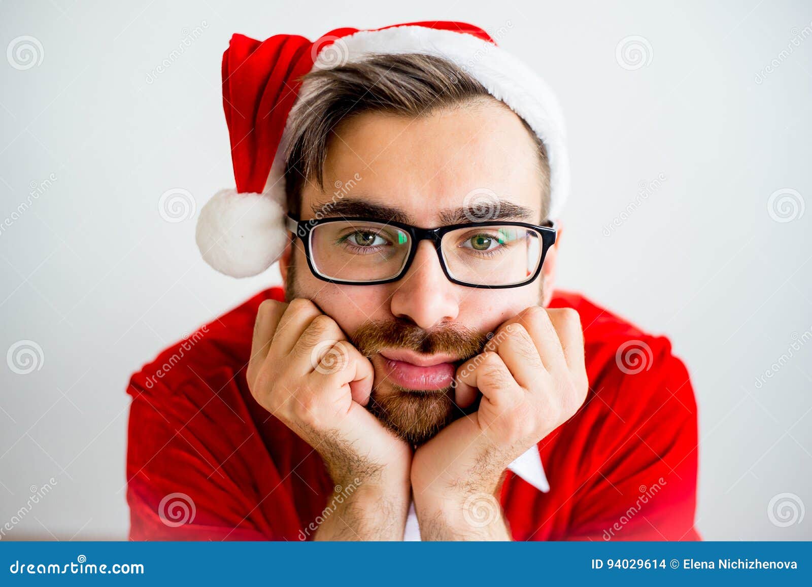 Bored Santa Claus stock photo. Image of sack, seasonal - 94029614
