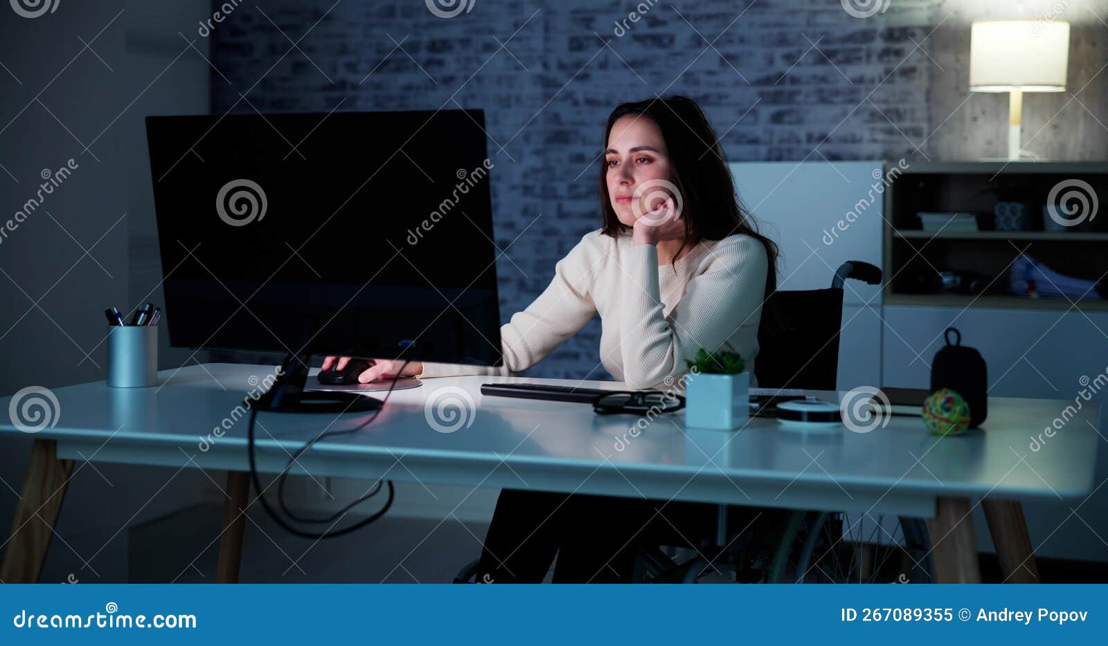 Bored Stressed Workaholic at Desk Stock Image - Image of boring ...