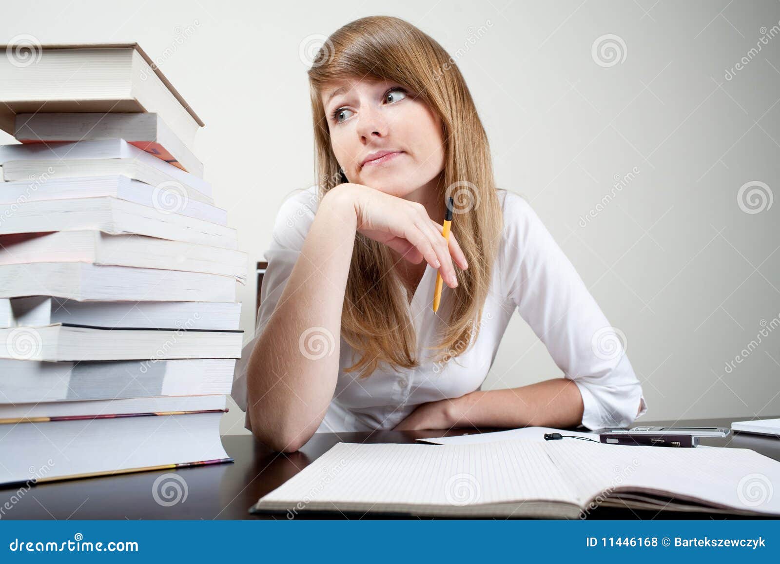 Bored student stock photo. Image of adult, think, caicasian - 11446168