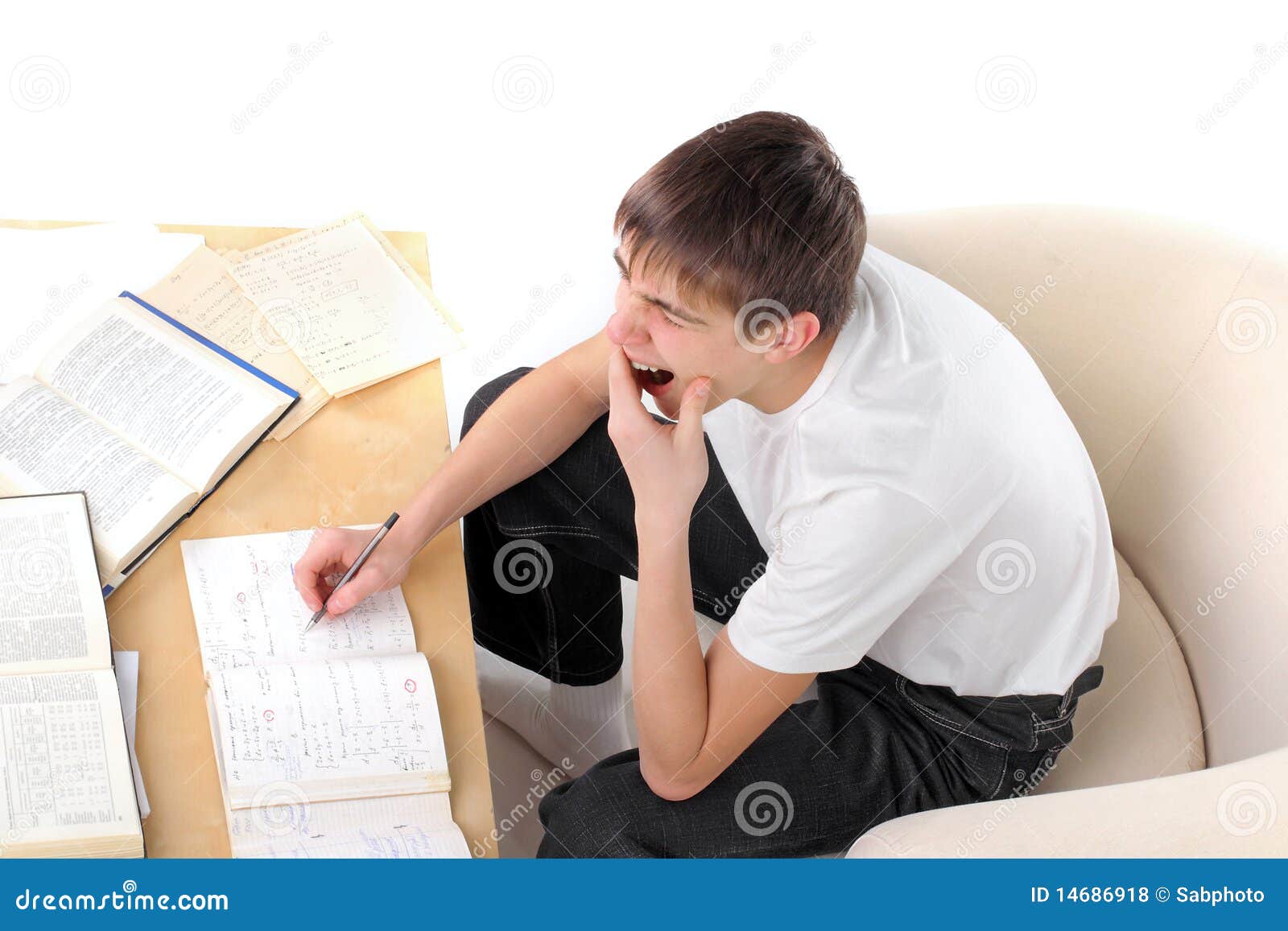 Bored student stock photo. Image of book, jaded, sitting - 14686918