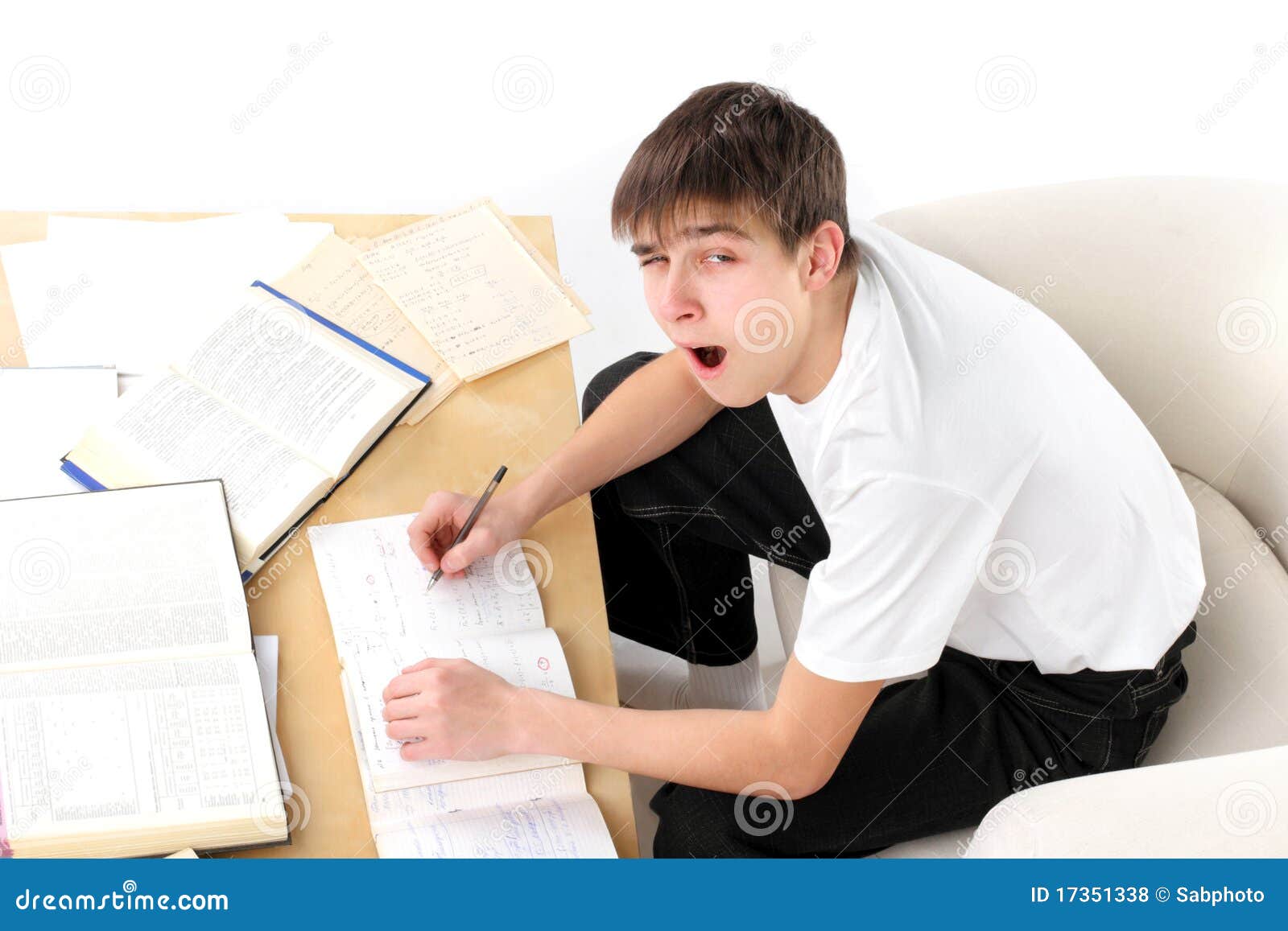 Bored student stock photo. Image of isolated, book, caucasian - 17351338