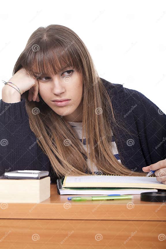 Bored student stock photo. Image of home, academic, frustration - 17617534