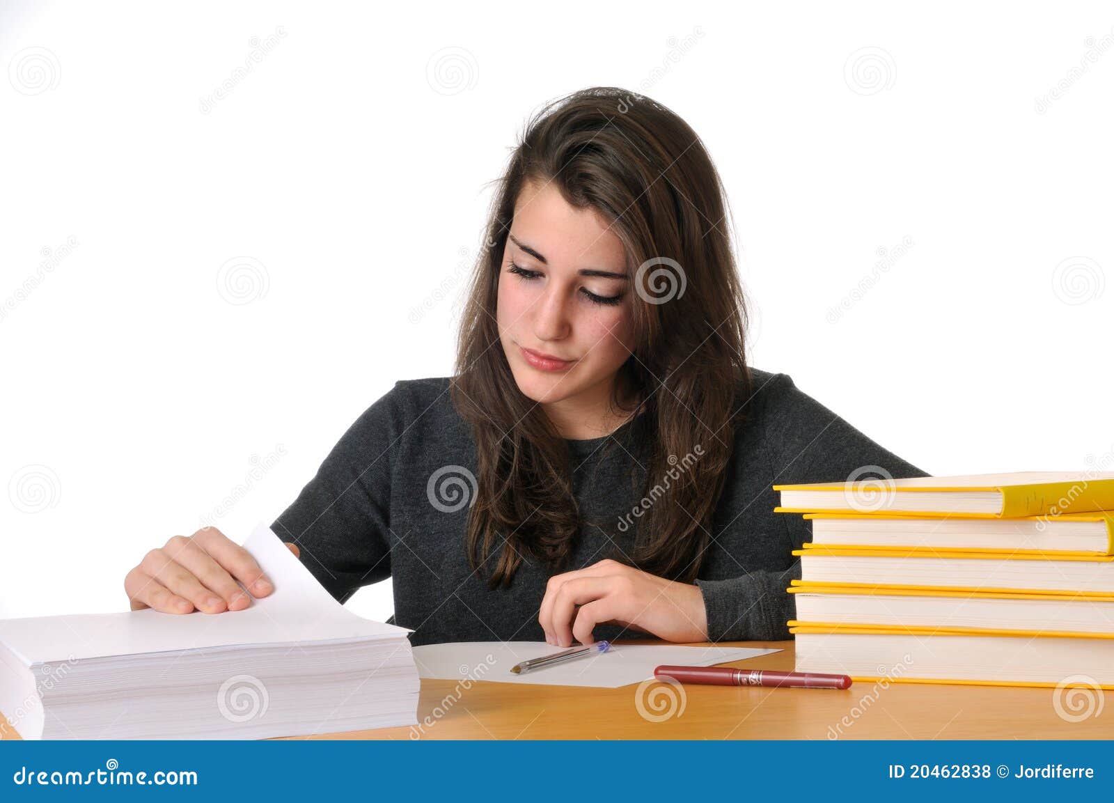Bored student stock photo. Image of adolescence, caucasian - 20462838