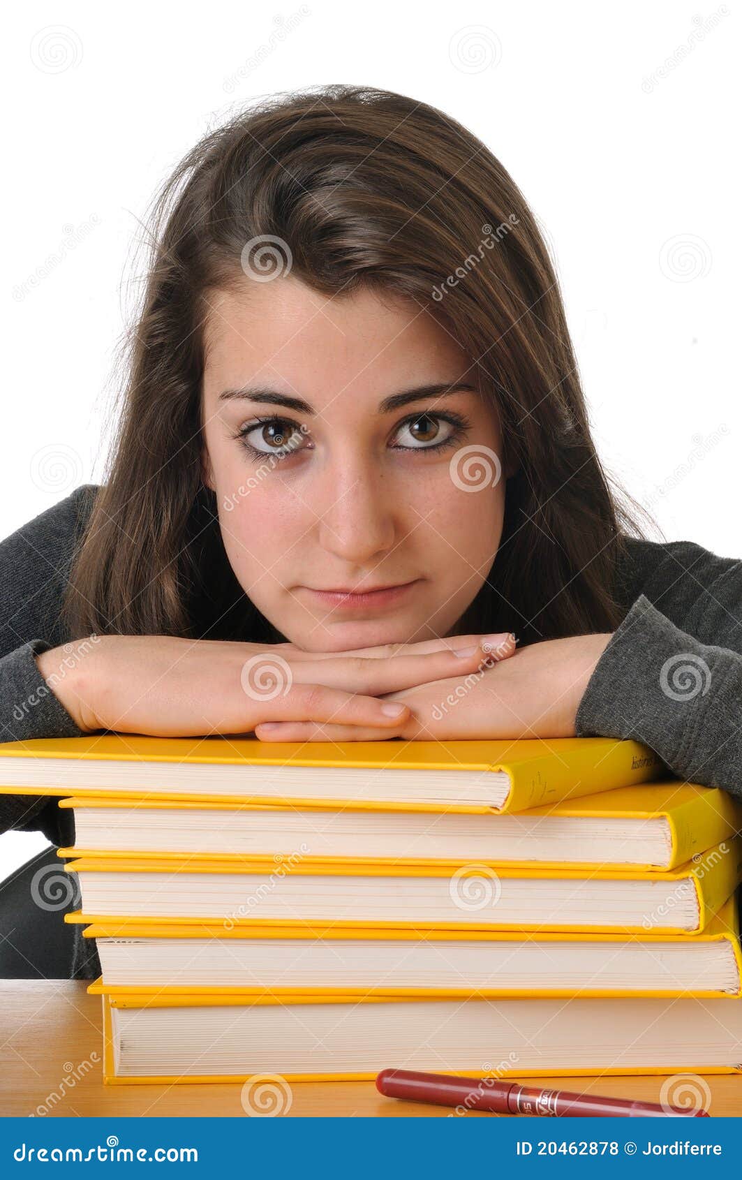 Bored student stock photo. Image of face, housework, female - 20462878