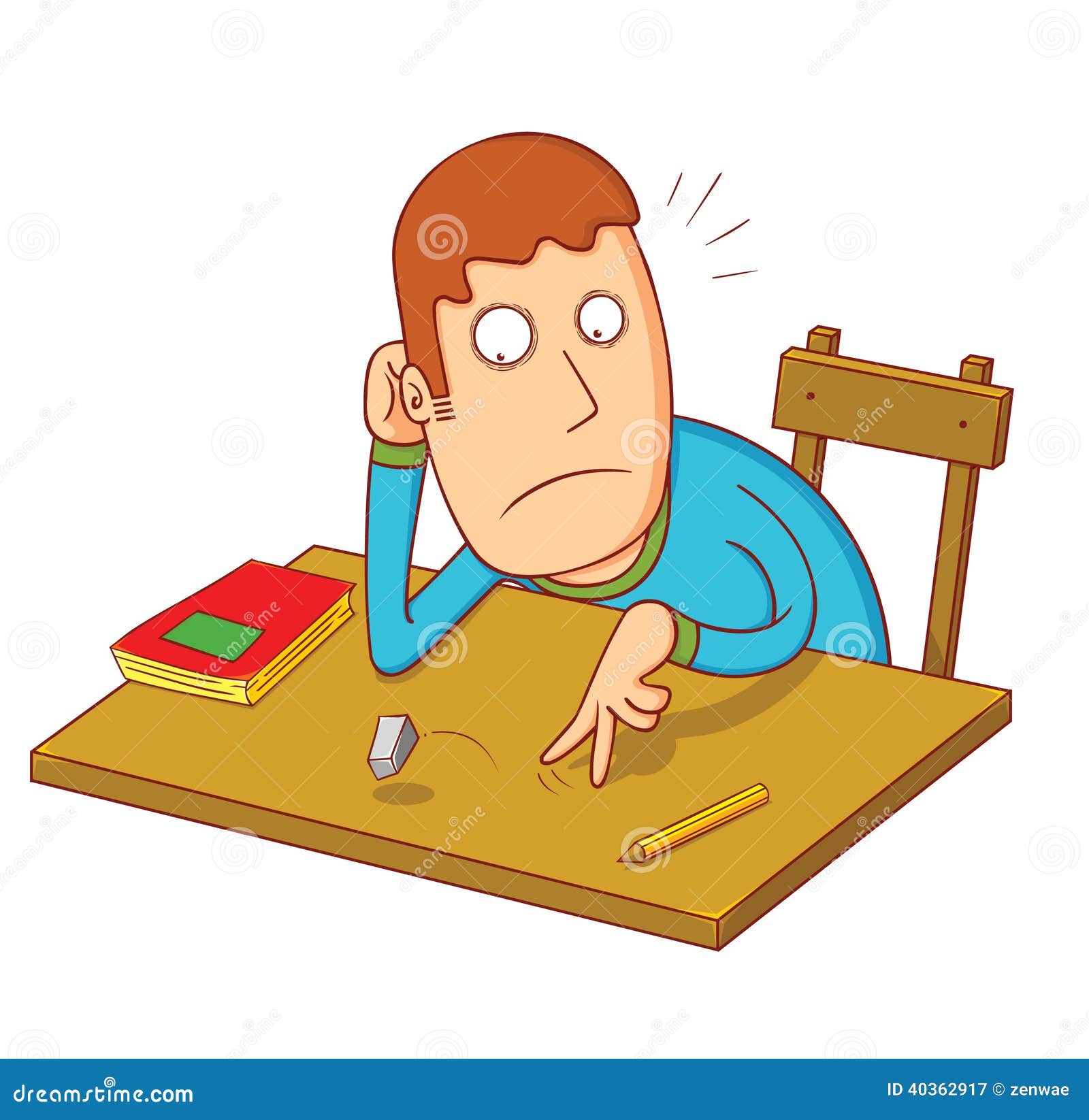 Bored Student Stock Vector - Image: 40362917