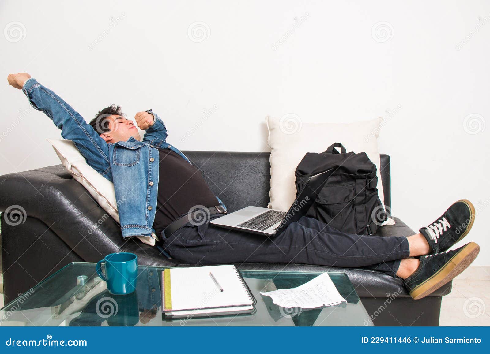 Bored Student in Virtual Classes Stock Photo - Image of problem ...
