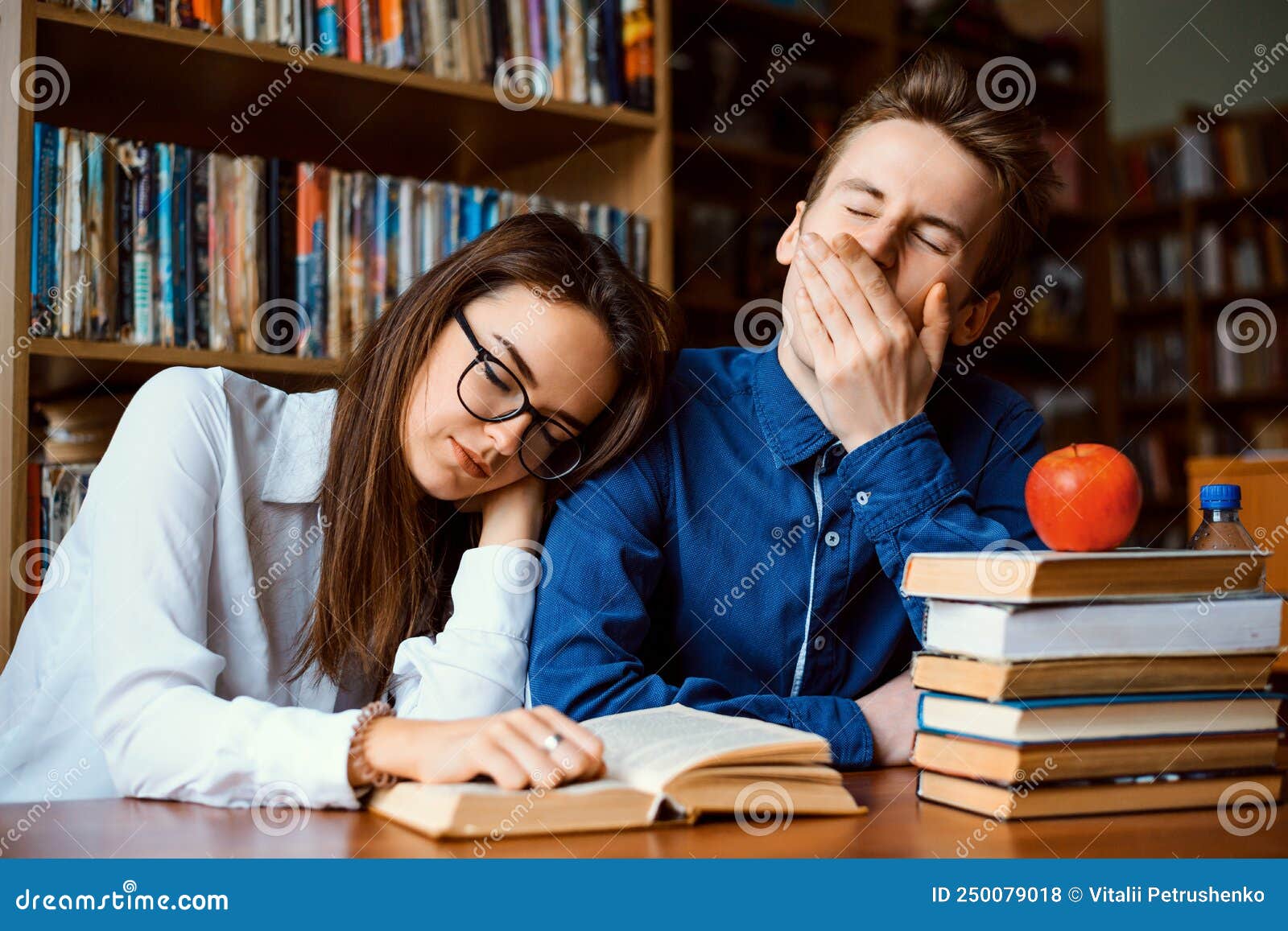 Bored Students Tired of Constant Studying Stock Photo - Image of ...