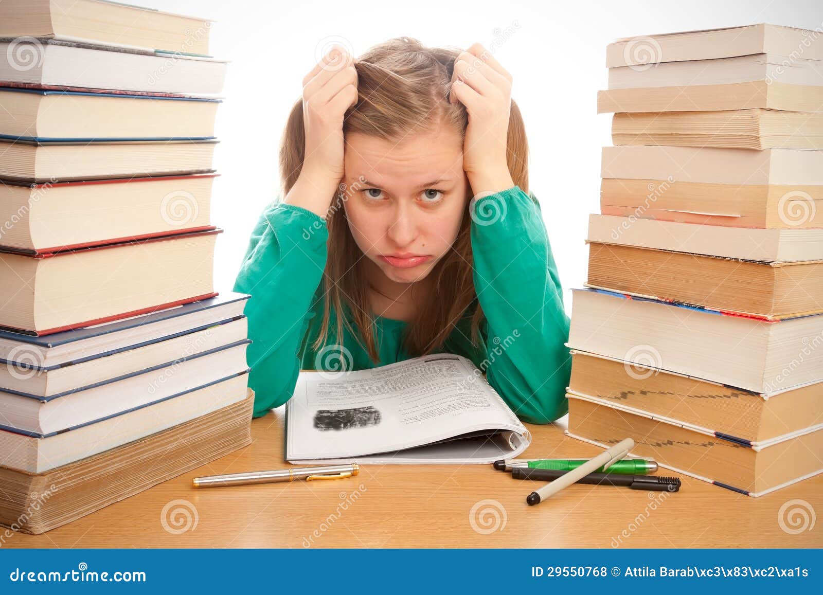 Bored of studying stock photo. Image of bored, books - 29550768