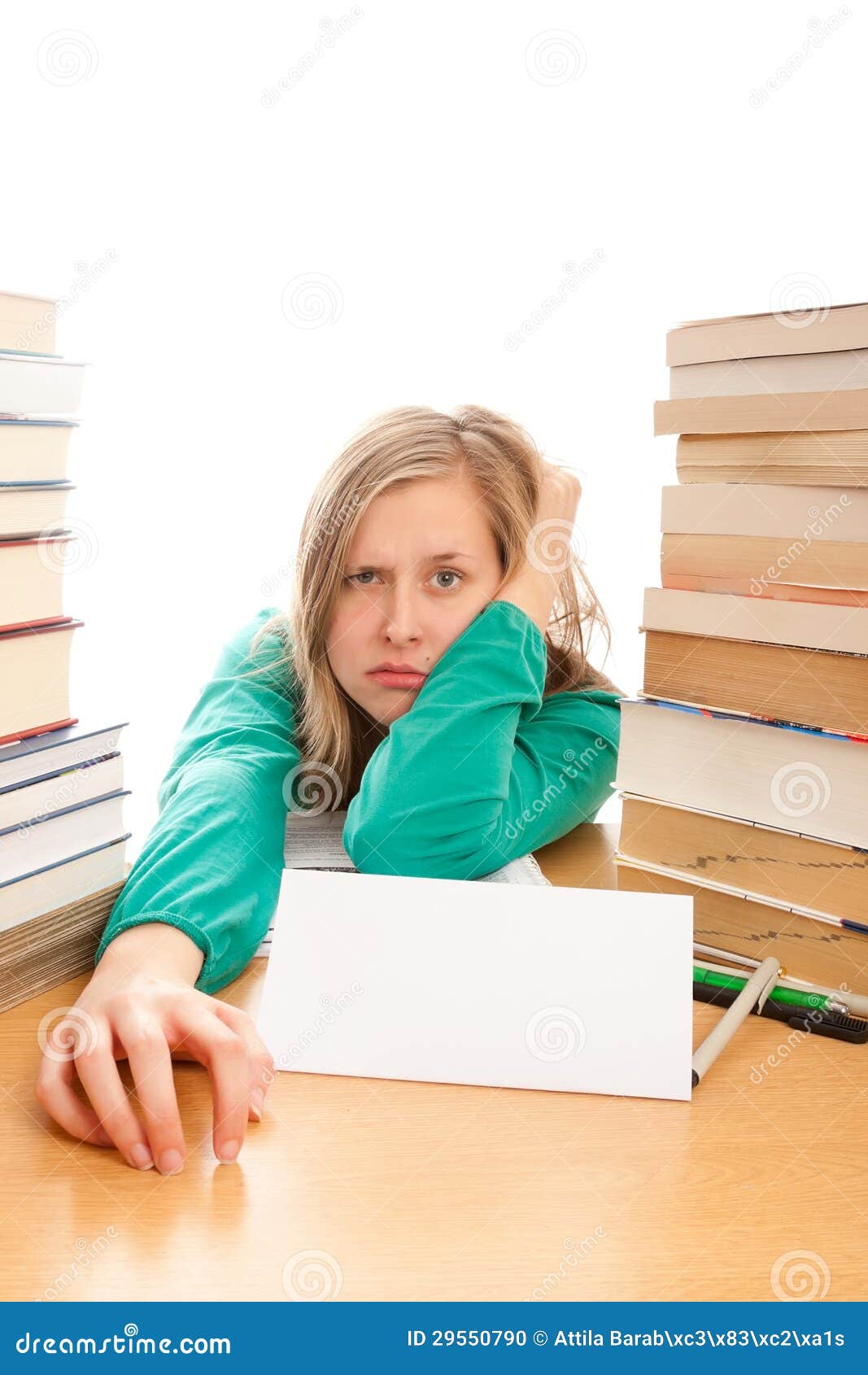 Bored of studying stock photo. Image of knowledge, education - 29550790
