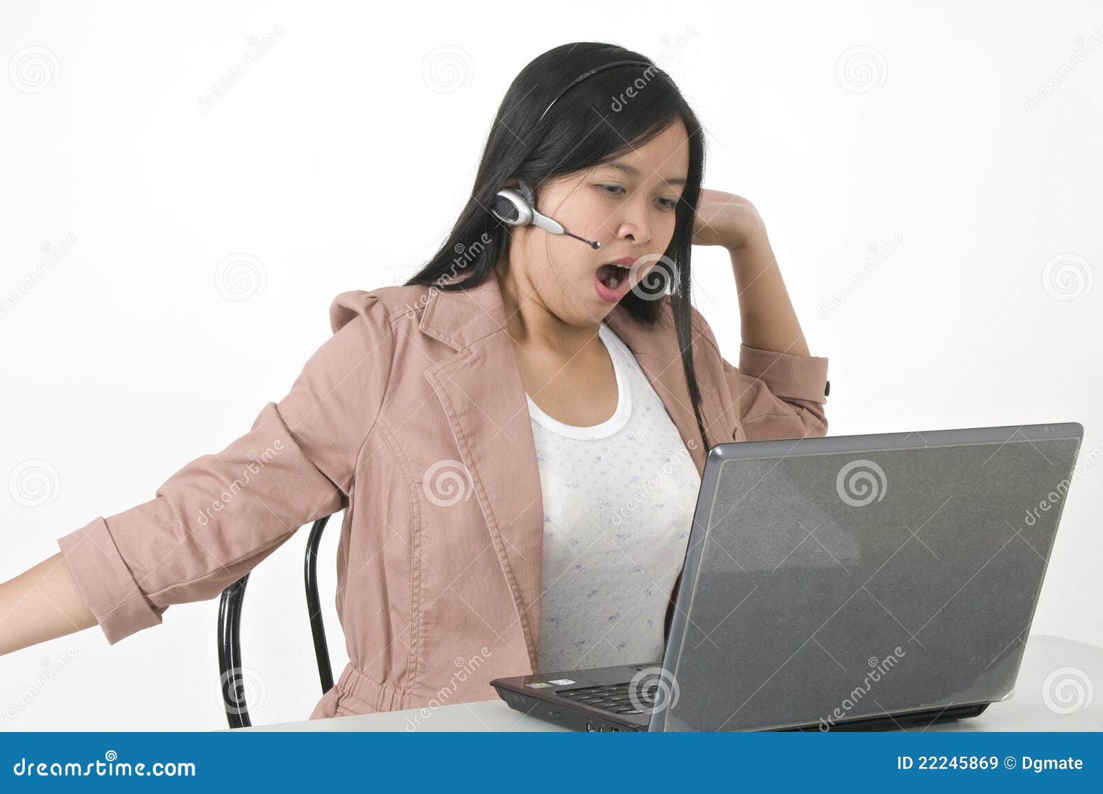 Bored, Tired Office Girl Royalty-Free Stock Photography | CartoonDealer ...