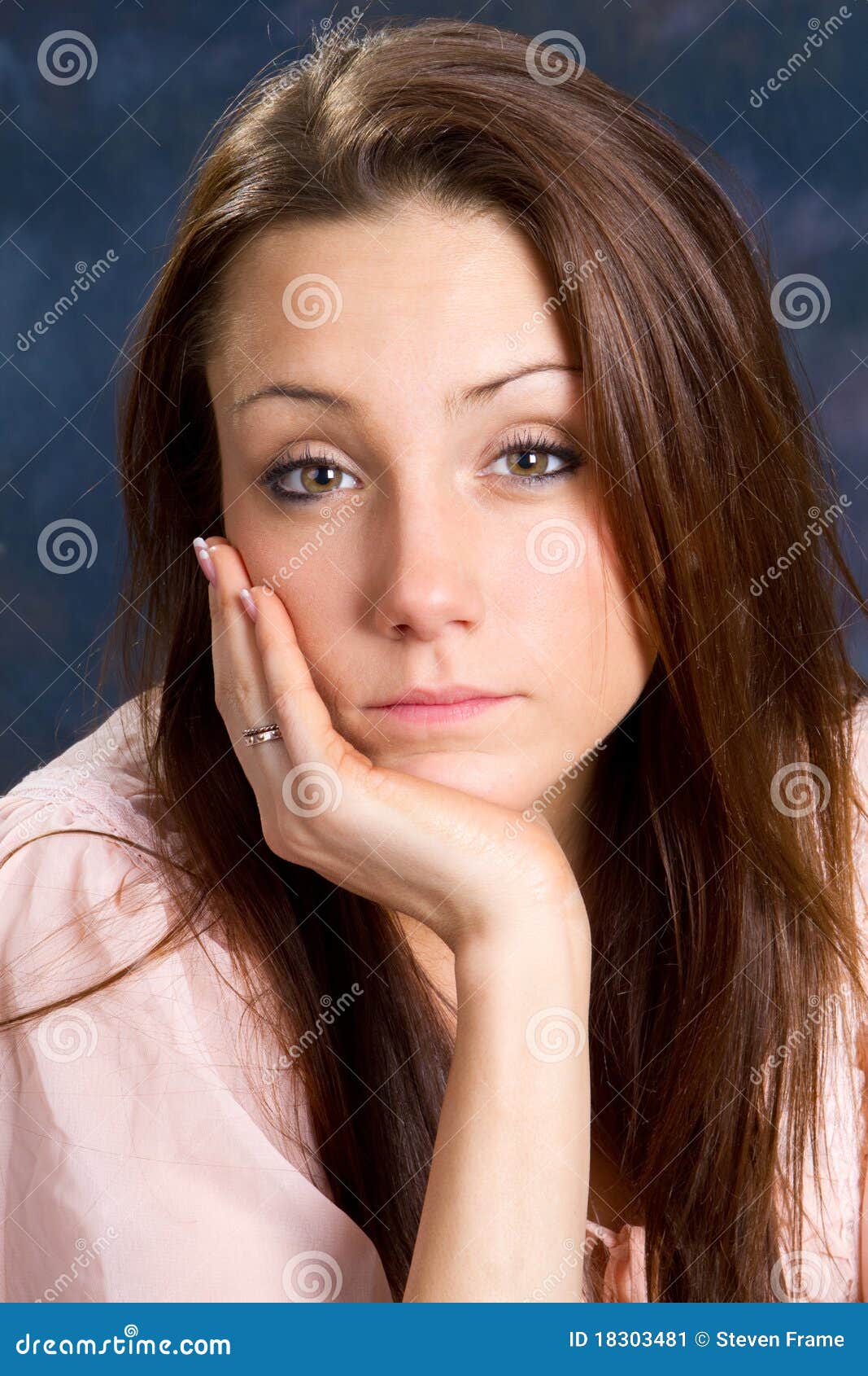Bored Woman stock image. Image of face, uninterested - 18303481