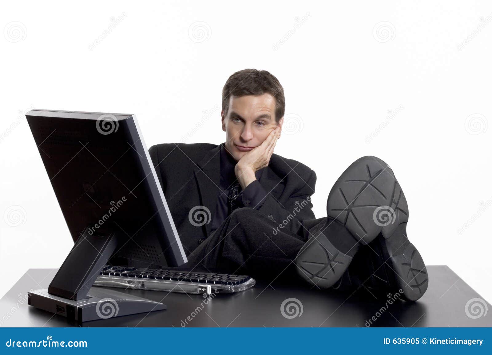Bored at work stock image. Image of boring, concept, corporate - 635905