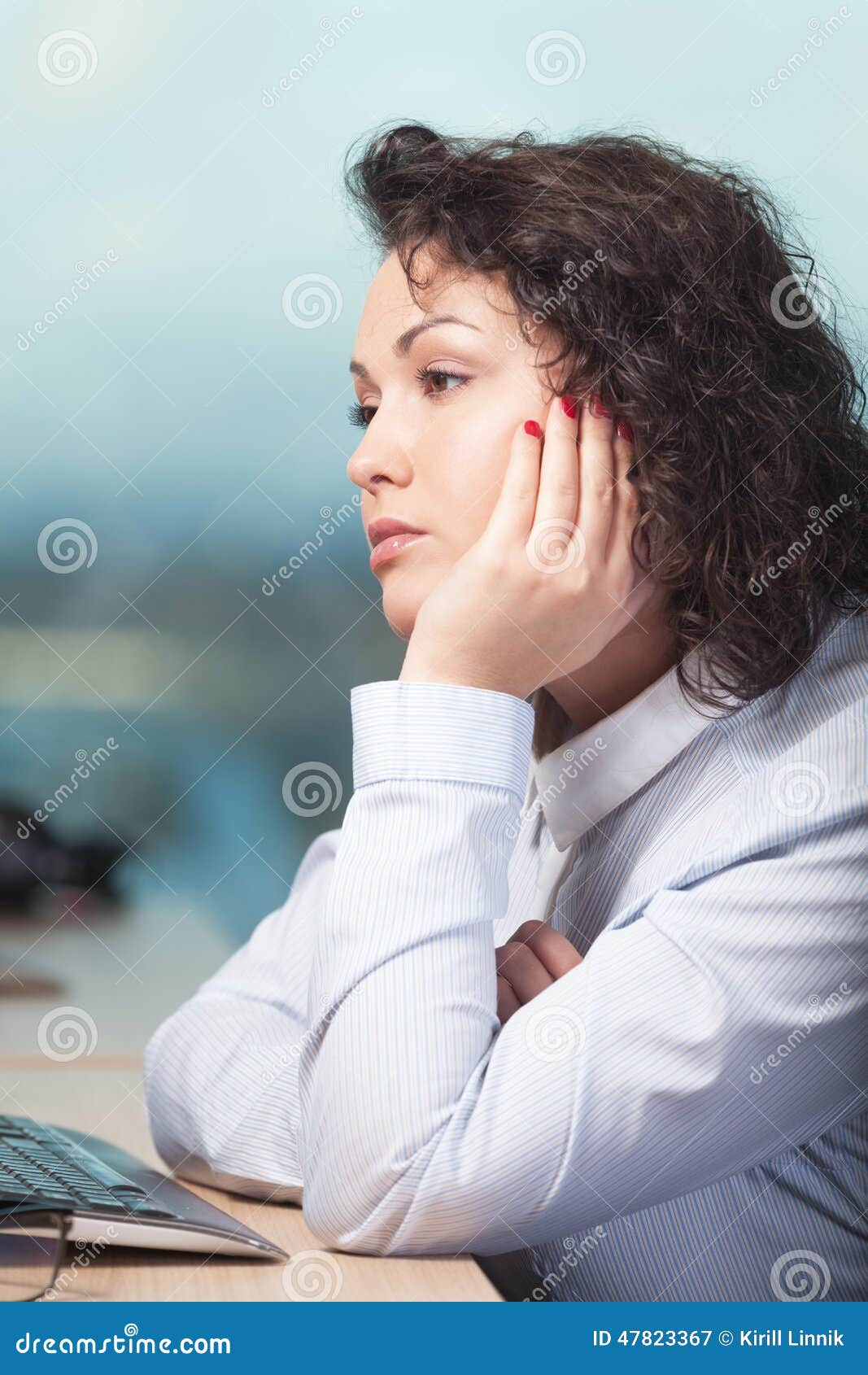 Bored at work stock image. Image of bored, glasses, businesswoman ...