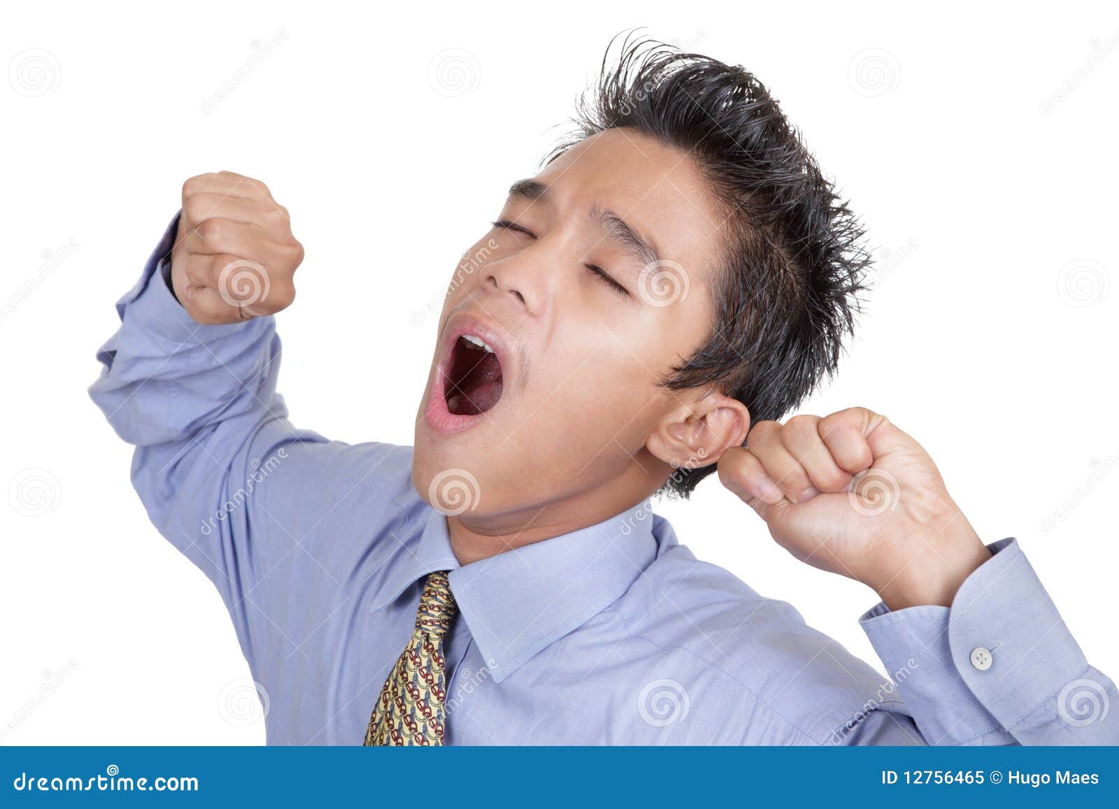 Bored yawning businessman stock image. Image of break - 12756465
