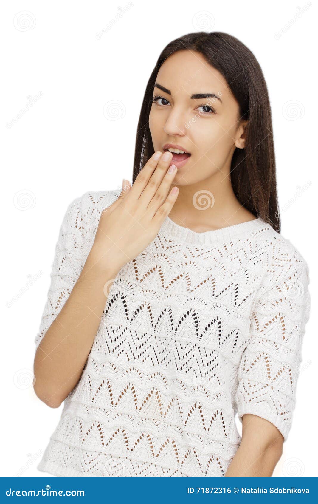 Bored Young Woman stock photo. Image of casual, people - 71872316