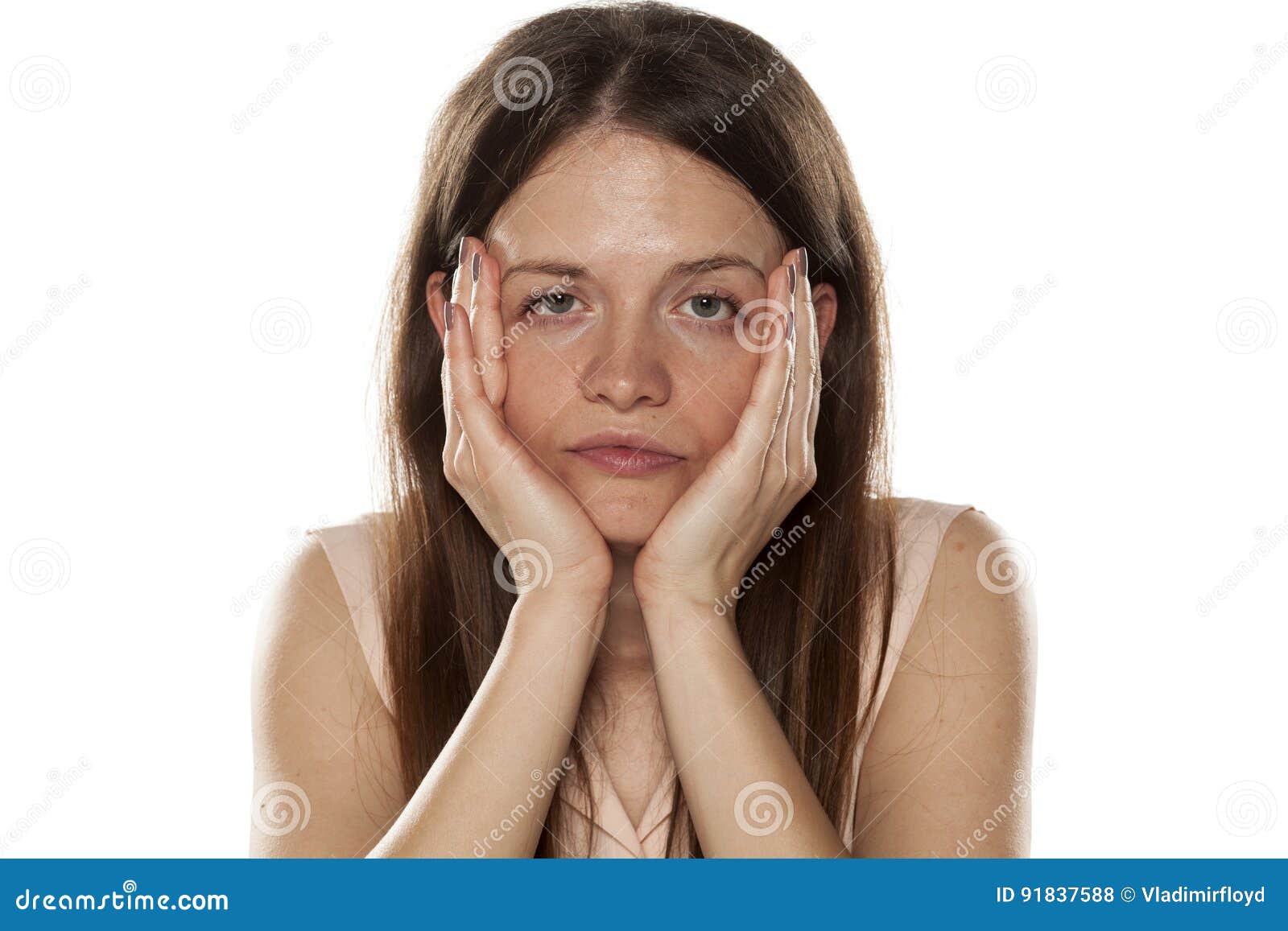 Bored young woman stock photo. Image of boring, boredom - 91837588