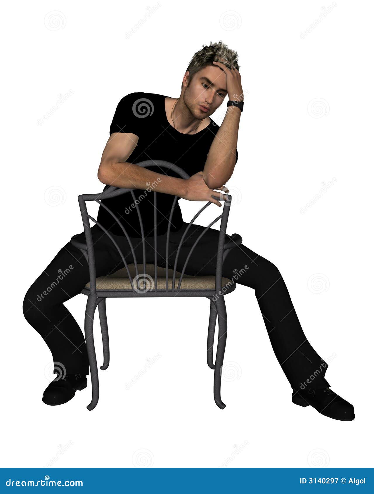Boredom stock illustration. Illustration of digital, casual - 3140297