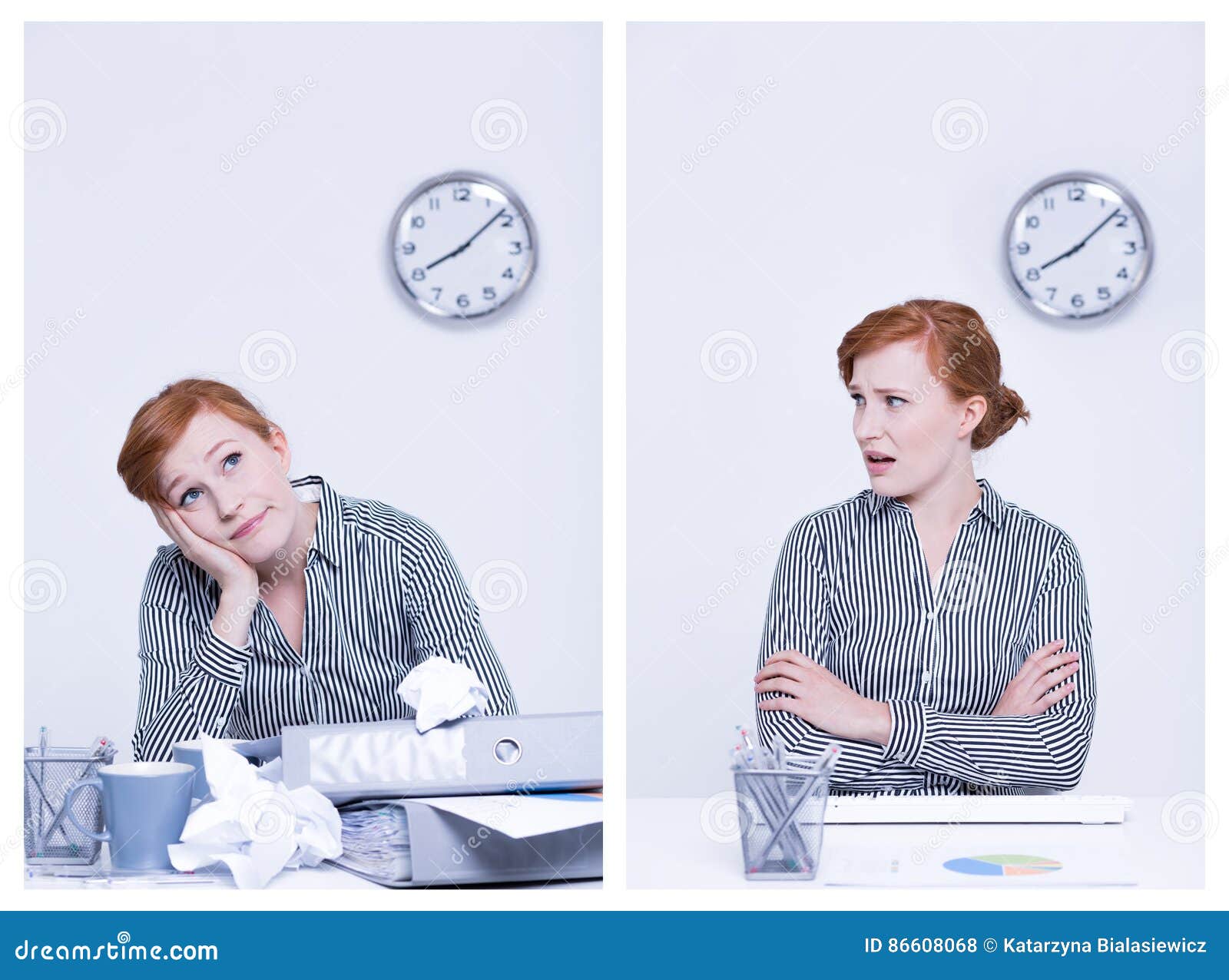 Boredom and Indignation at Work Stock Photo - Image of confident ...