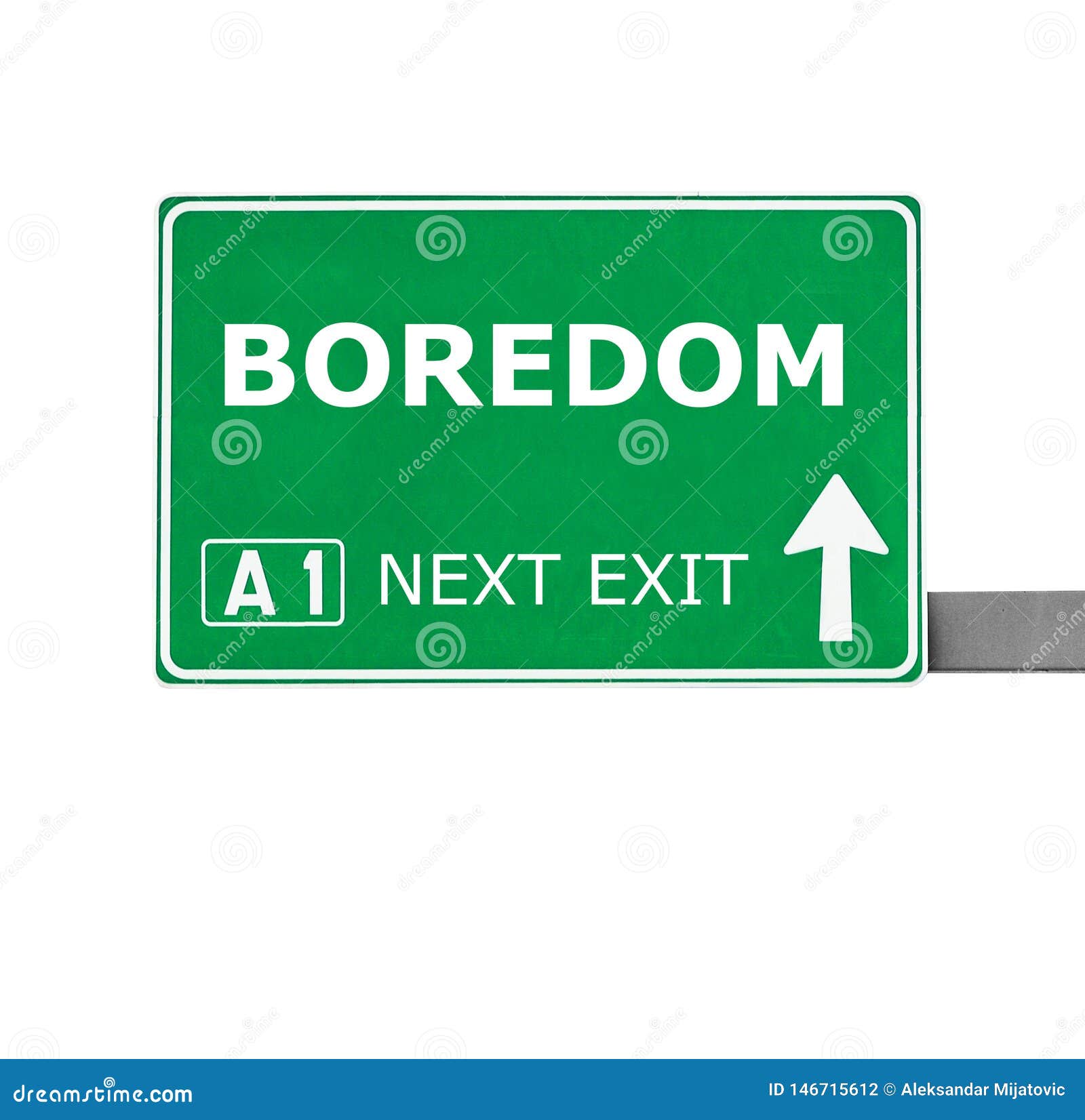 BOREDOM Road Sign Isolated on White Stock Photo - Image of notice ...
